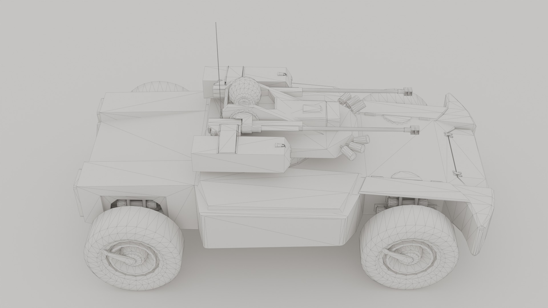 3D model BTR Drone vehicle Armored Tank Vehicle VR / AR / low-poly ...