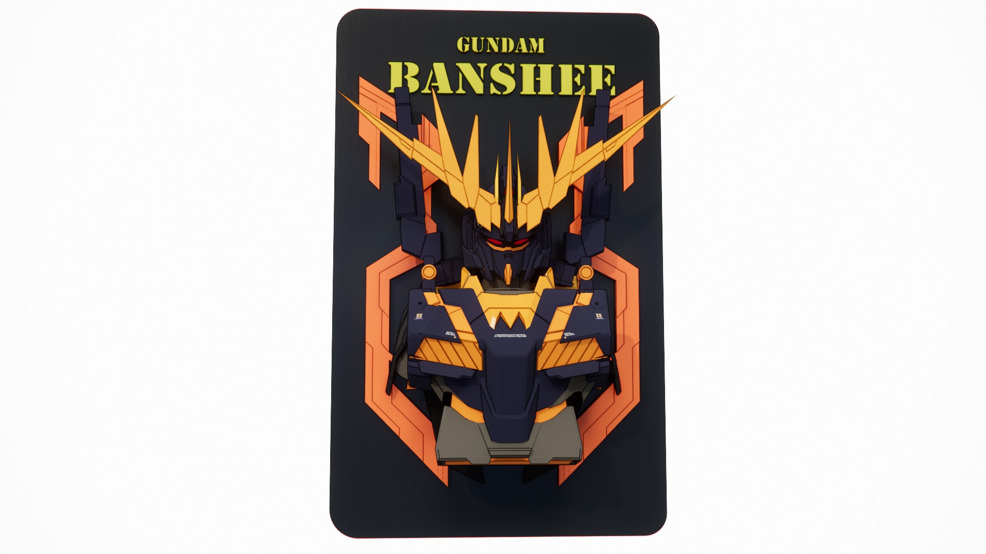 Gundam Banshee Wall art 3D model | CGTrader