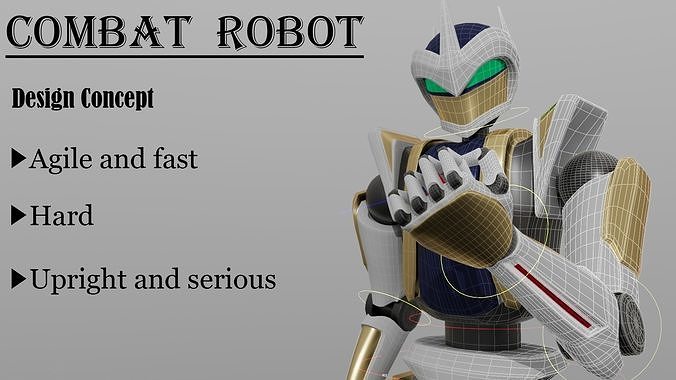 Original Combat Robot free VR / AR / low-poly 3D model rigged | CGTrader