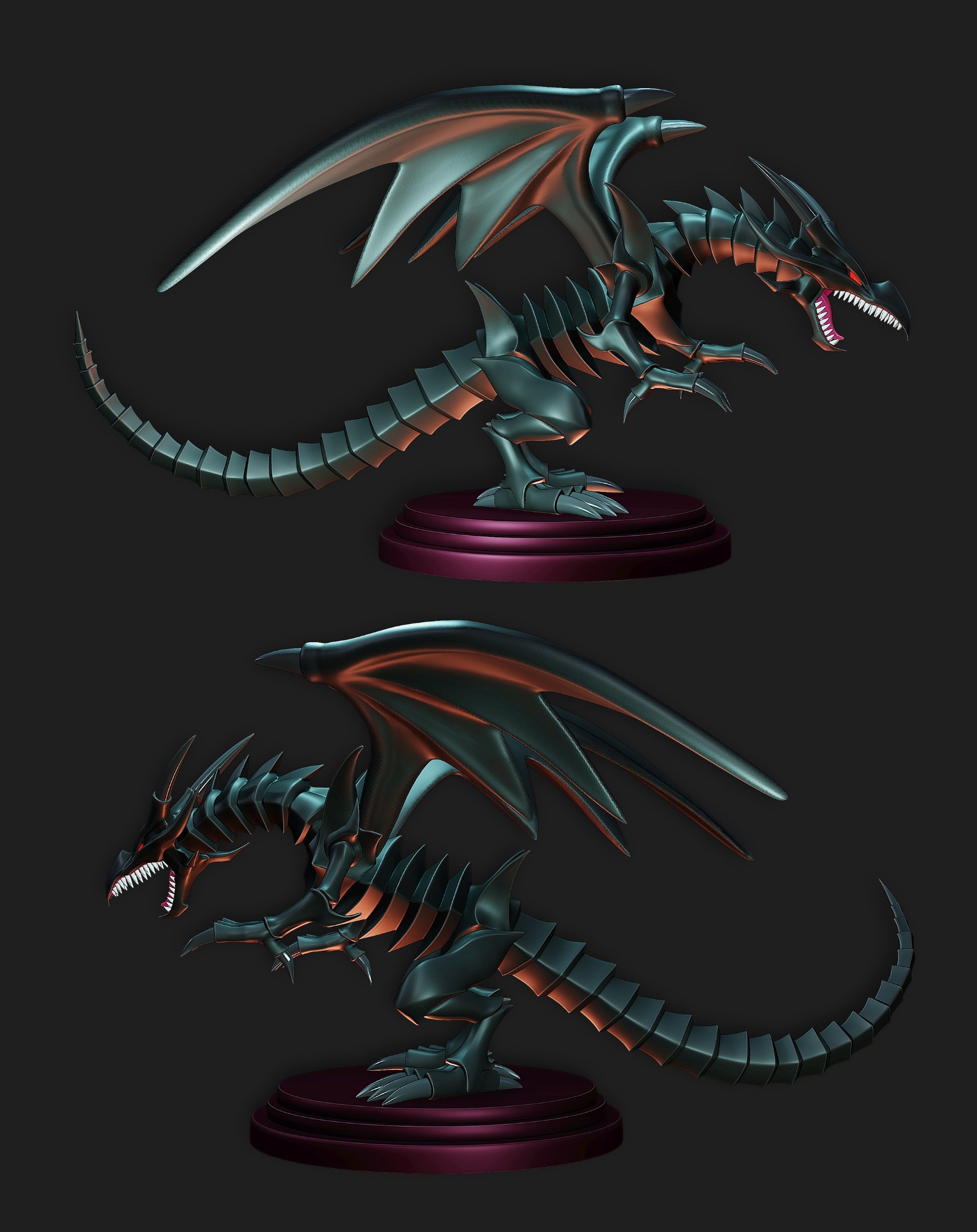 Red-Eyes Black Dragon - Figure 1 -YU-GI-OH 3D model 3D printable | CGTrader