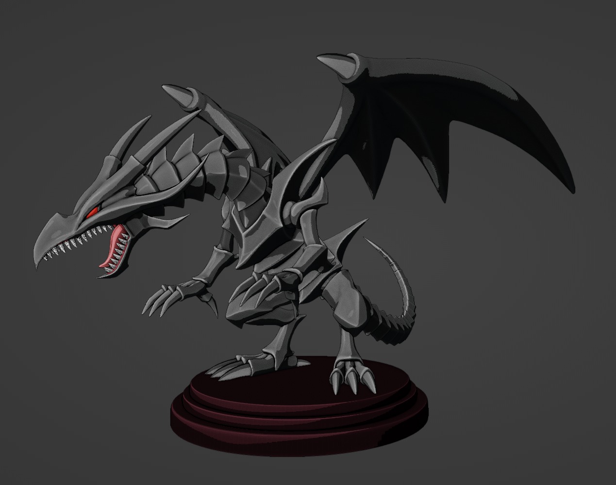 Red-Eyes Black Dragon - Figure 1 -YU-GI-OH 3D model 3D printable | CGTrader