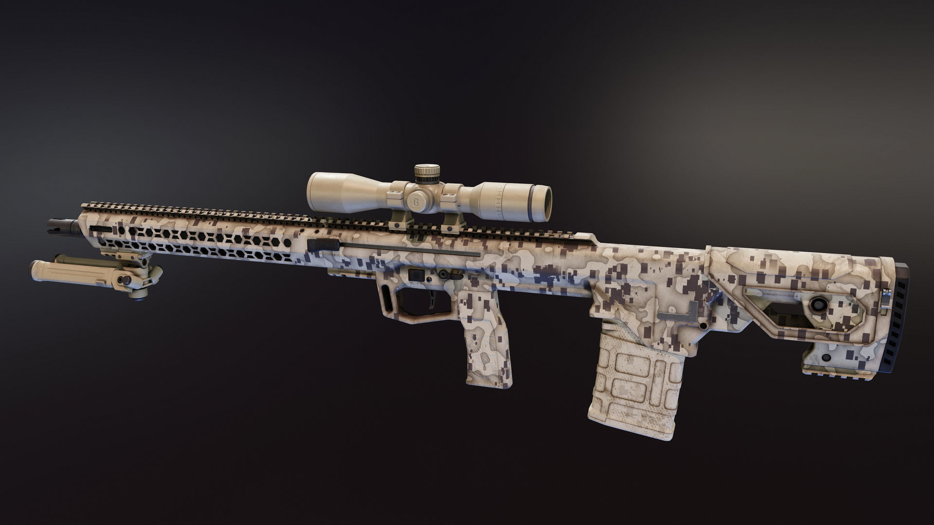 3D model BRO Commando Rifle VR / AR / low-poly | CGTrader