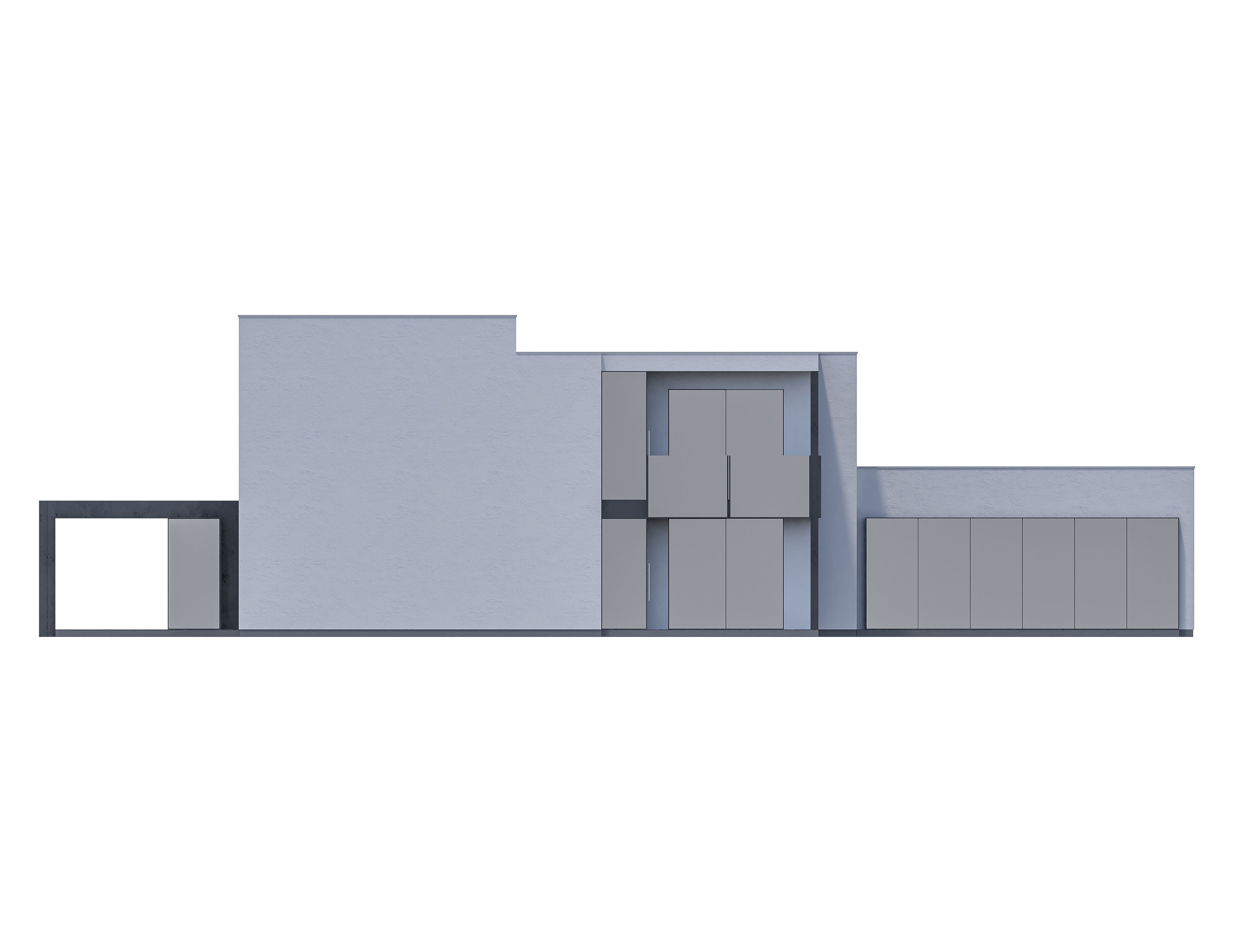 3D model Family House 28 - Created with fully parametric Revit Families ...