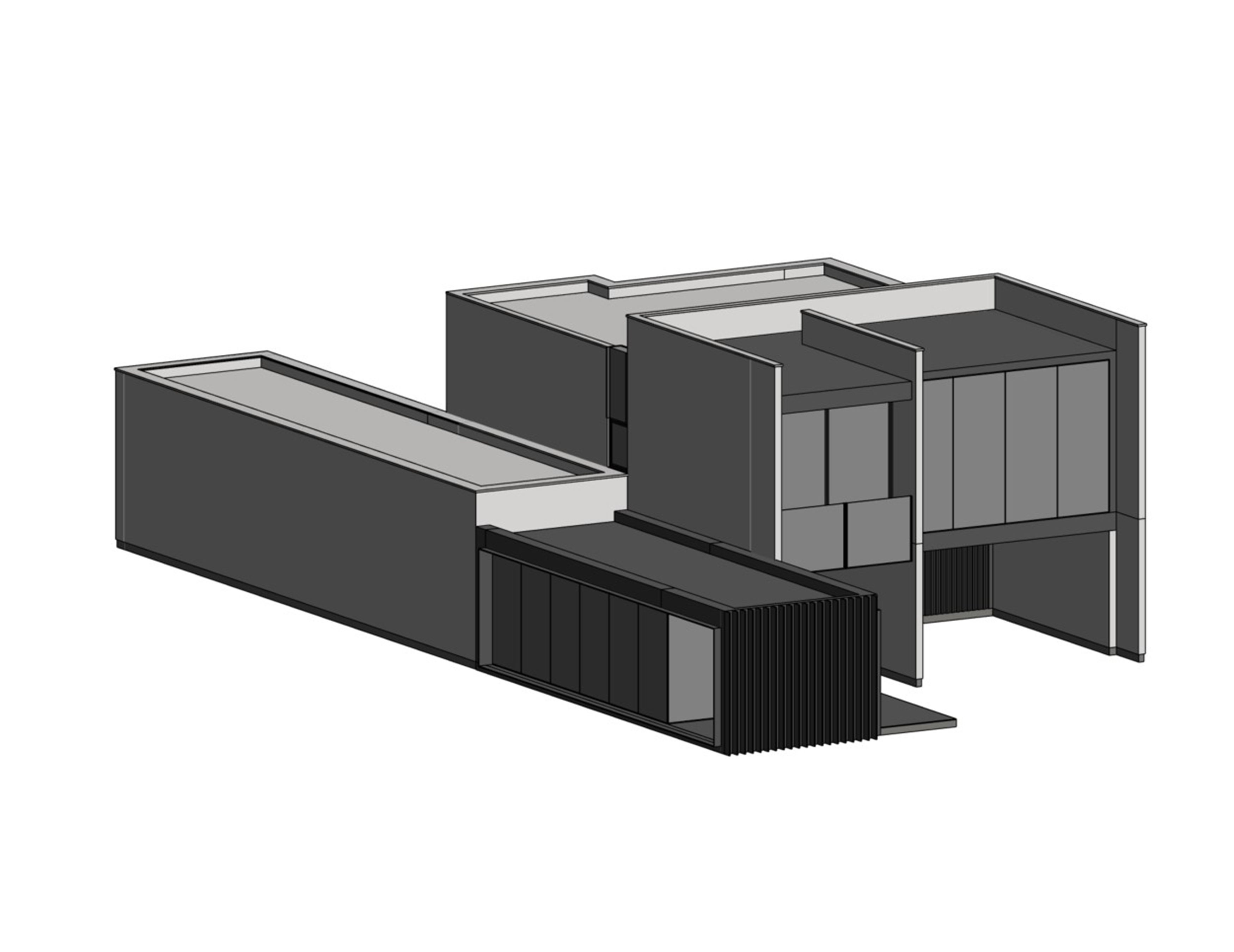3D model Family House 28 - Created with fully parametric Revit Families ...