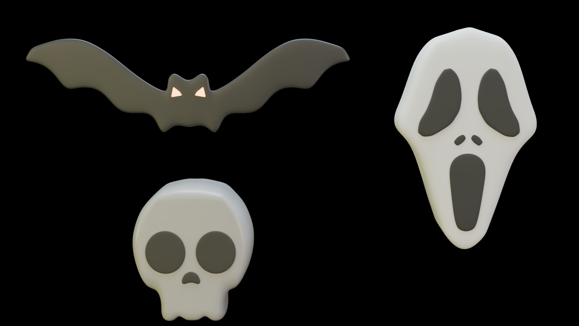 FREE Unique Halloween Icons Props Pack free VR / AR / low-poly 3D model ...