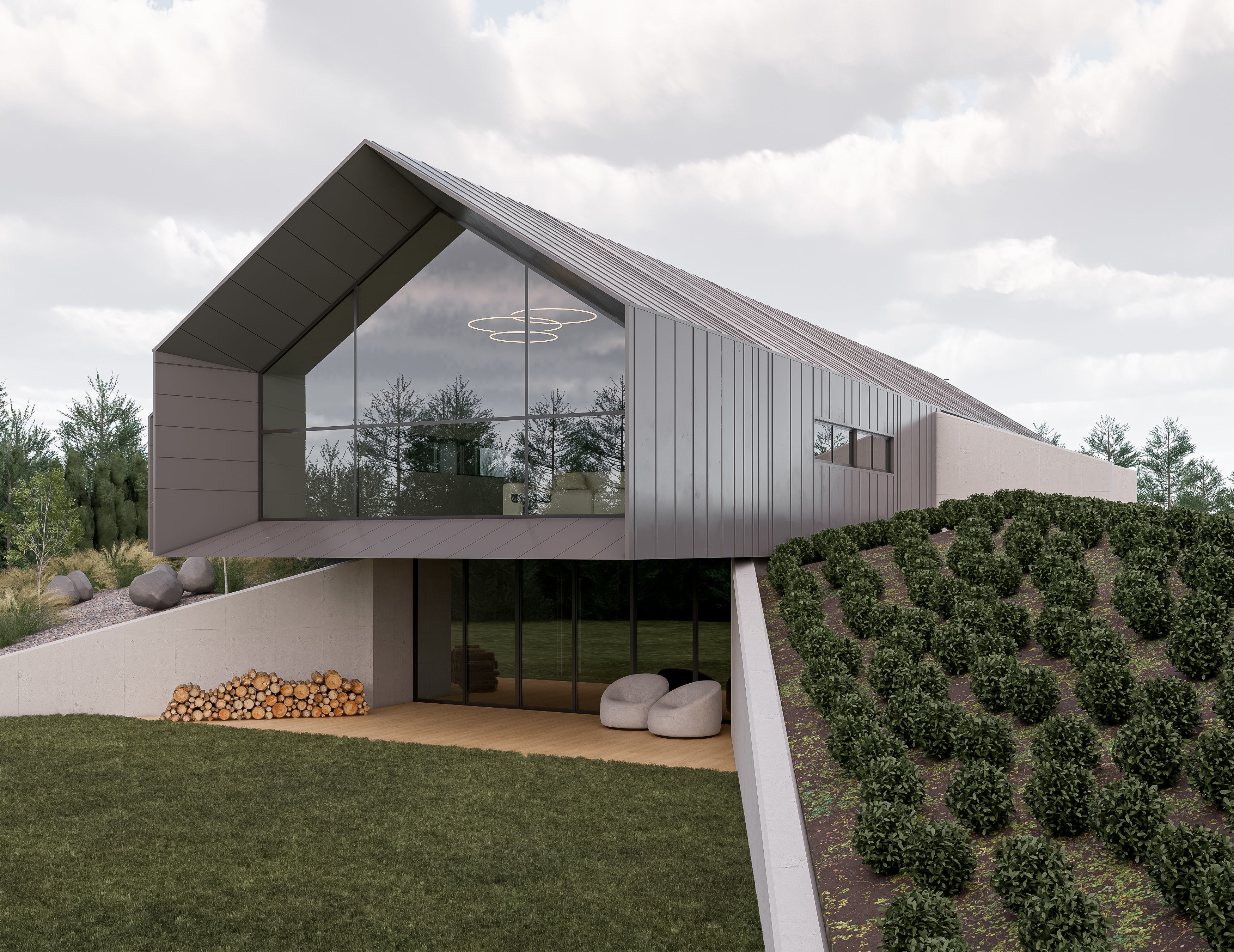 3D model Family House 30 - Created with fully parametric Revit Families ...