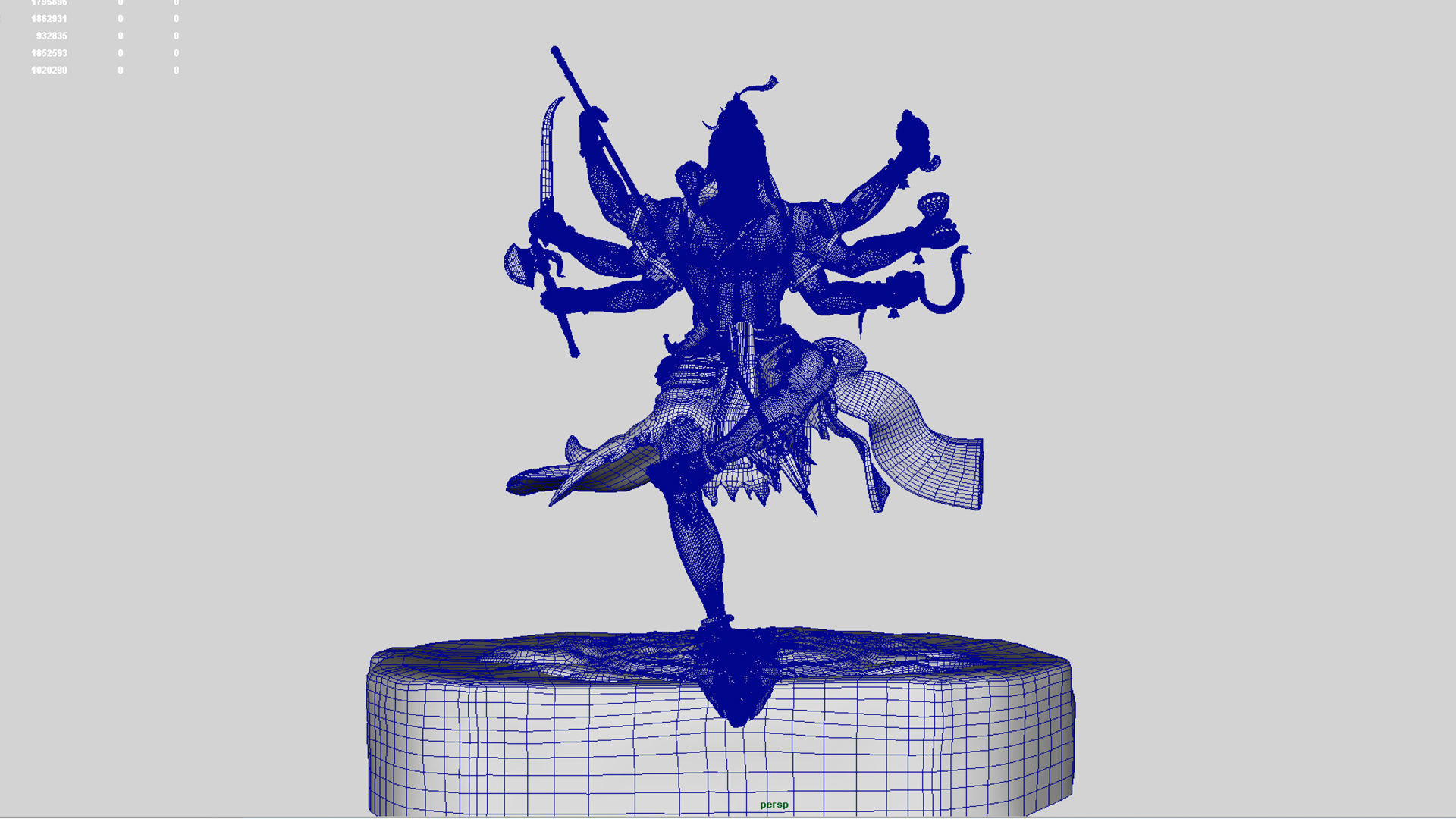 lord shiva statue 3D model | CGTrader