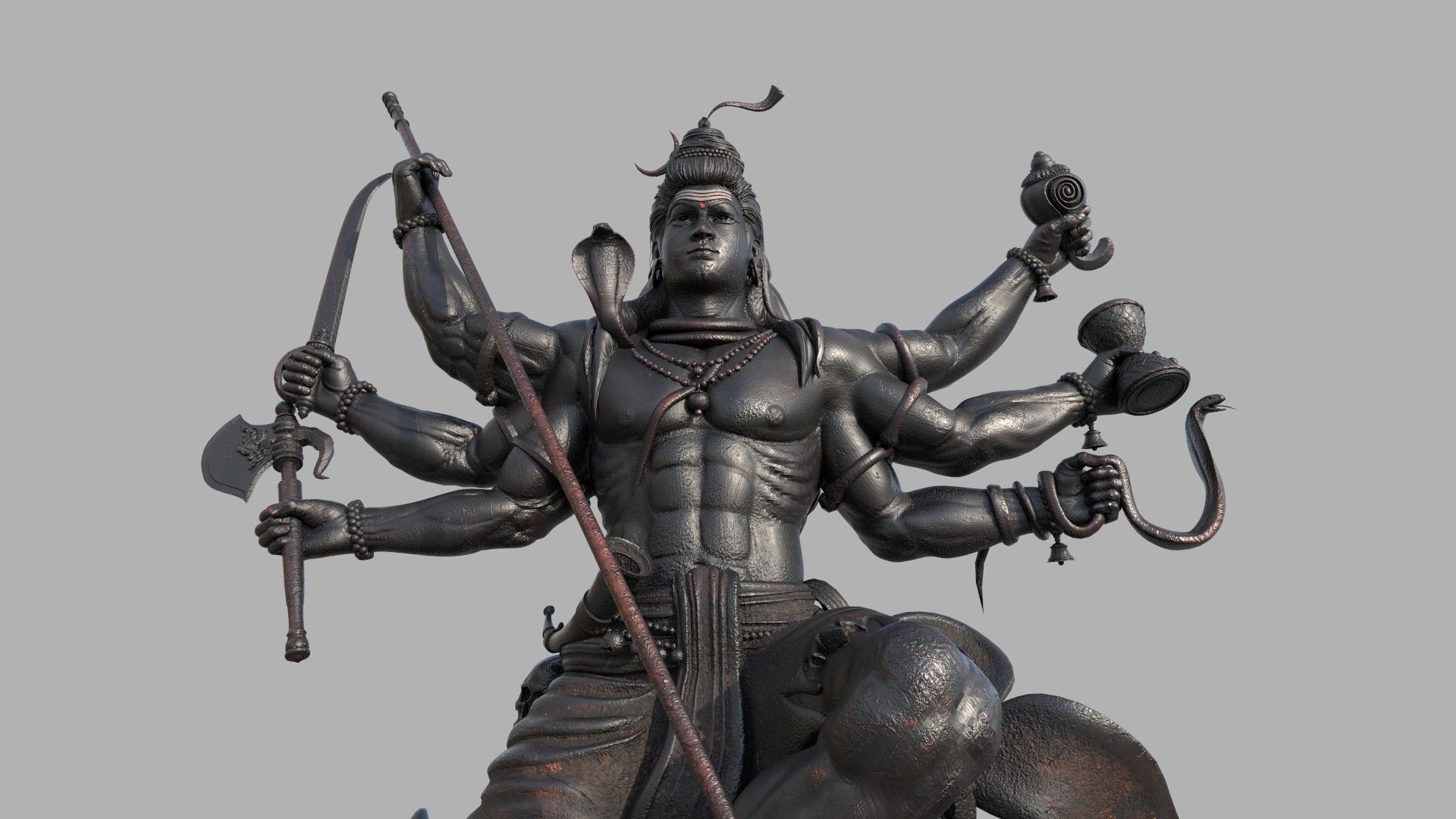 lord shiva statue 3D model | CGTrader
