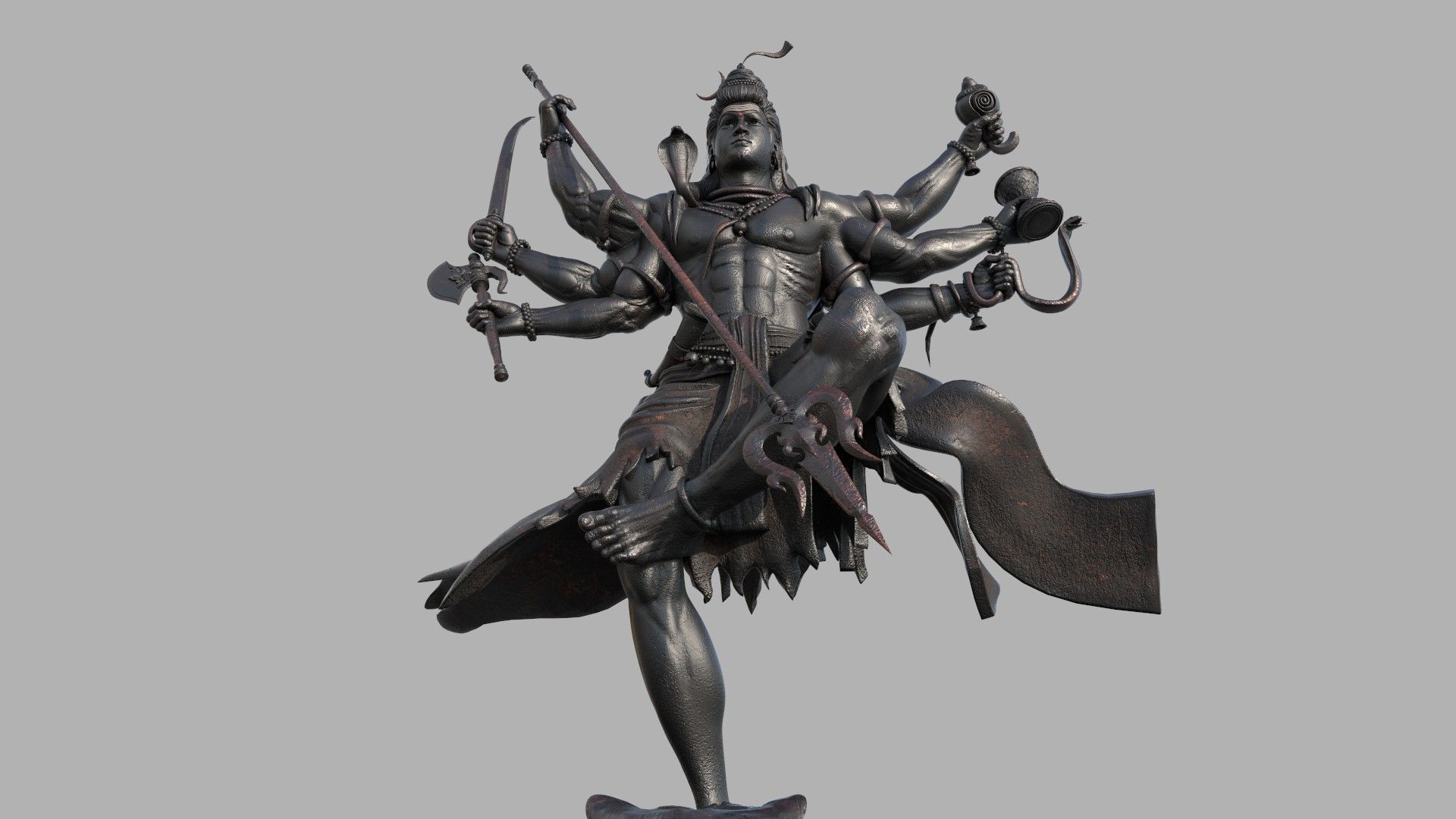 lord shiva statue 3D model | CGTrader