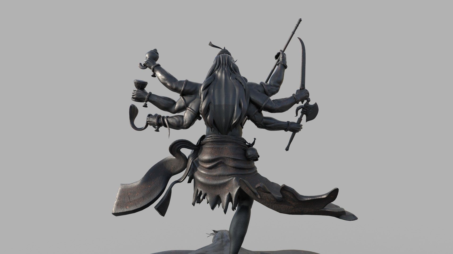 lord shiva statue 3D model | CGTrader
