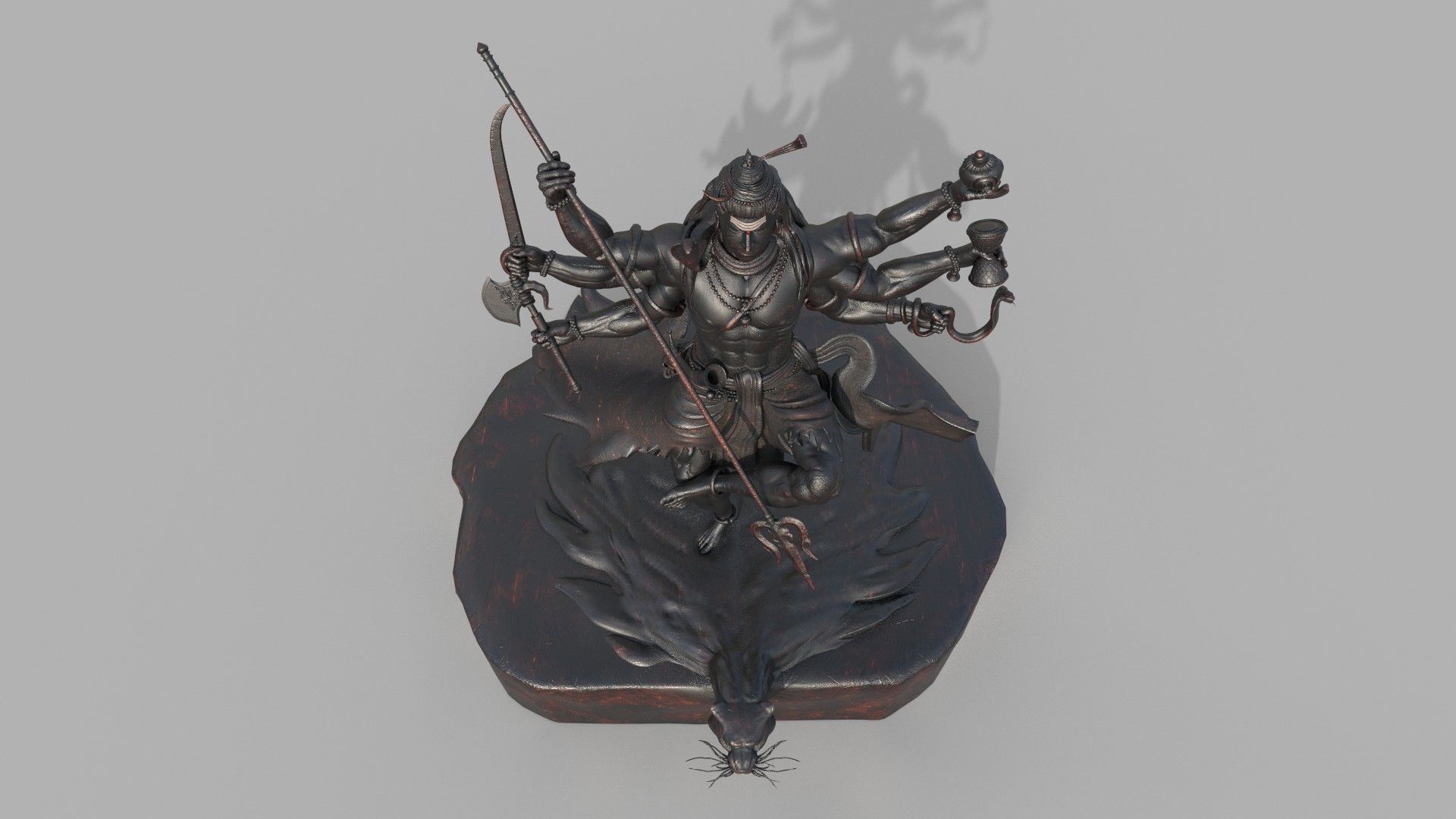 lord shiva statue 3D model | CGTrader