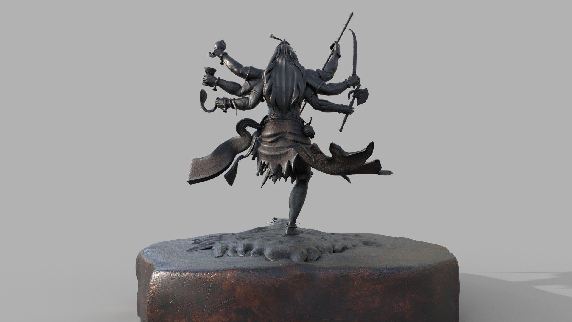 lord shiva statue 3D model | CGTrader