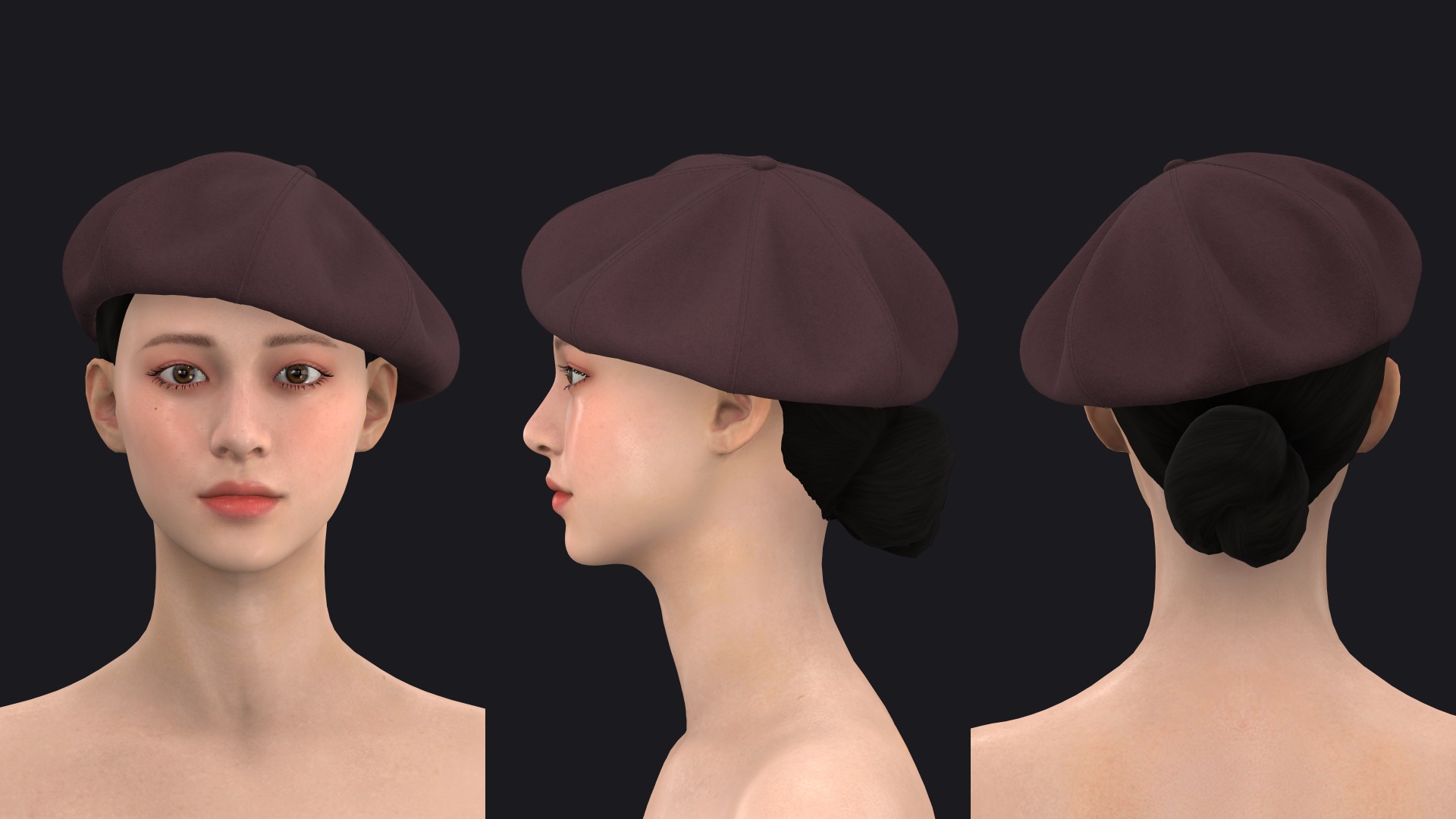 BASIC 8PANEL BERET fv2 highpoly free 3D model | CGTrader