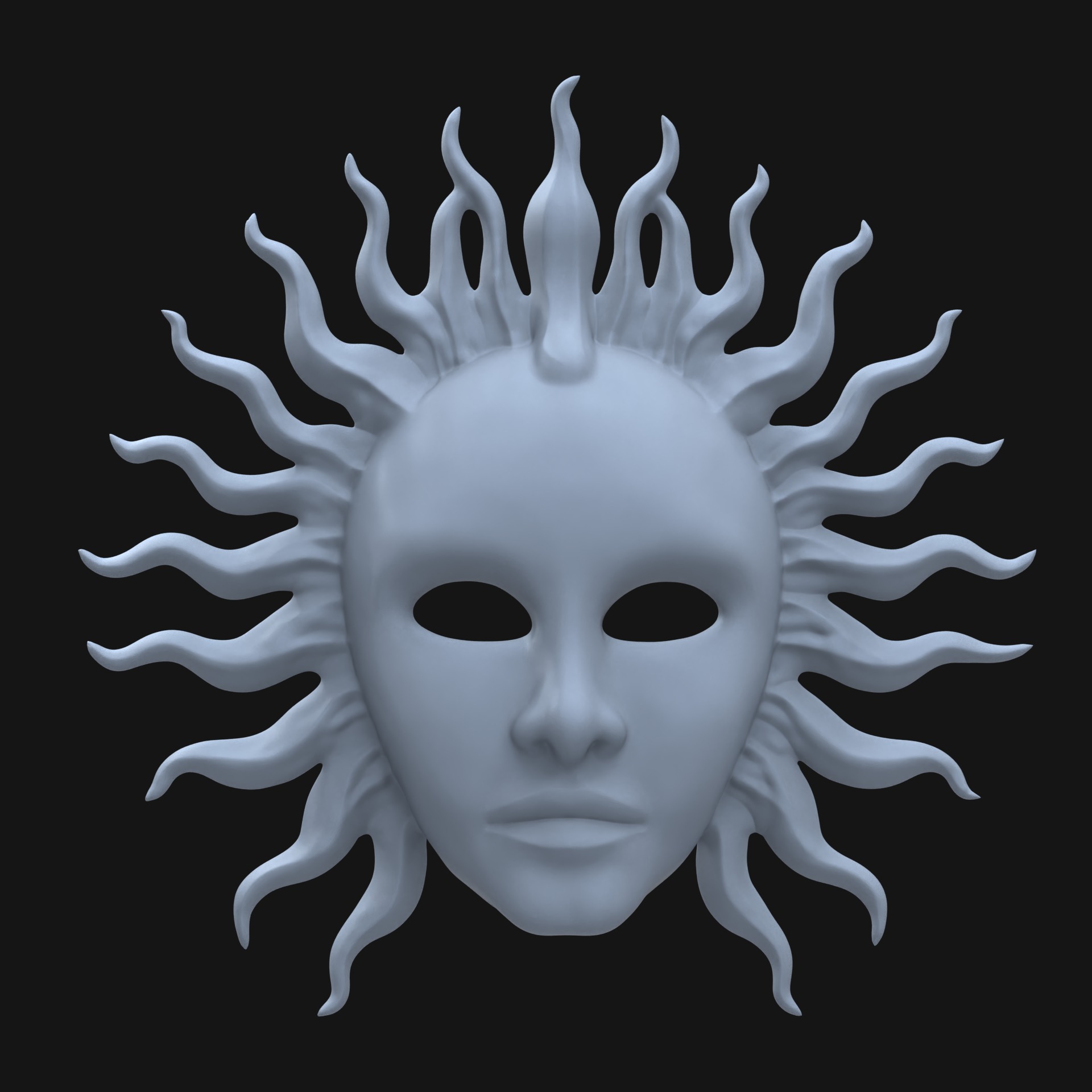 Sun mask - omasx 3D model 3D printable | CGTrader