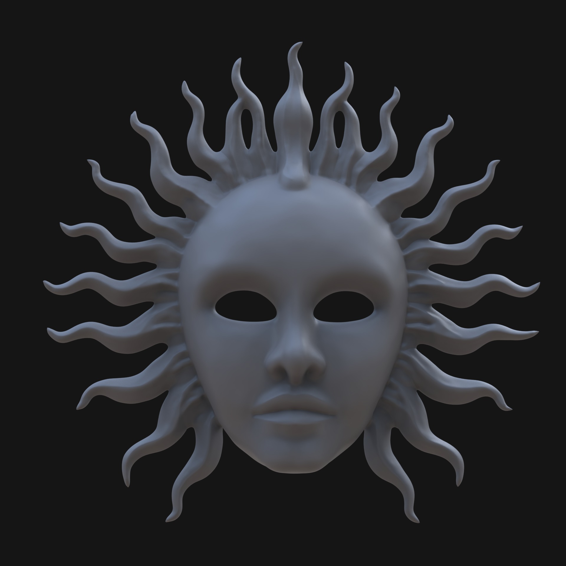 Sun mask - omasx 3D model 3D printable | CGTrader