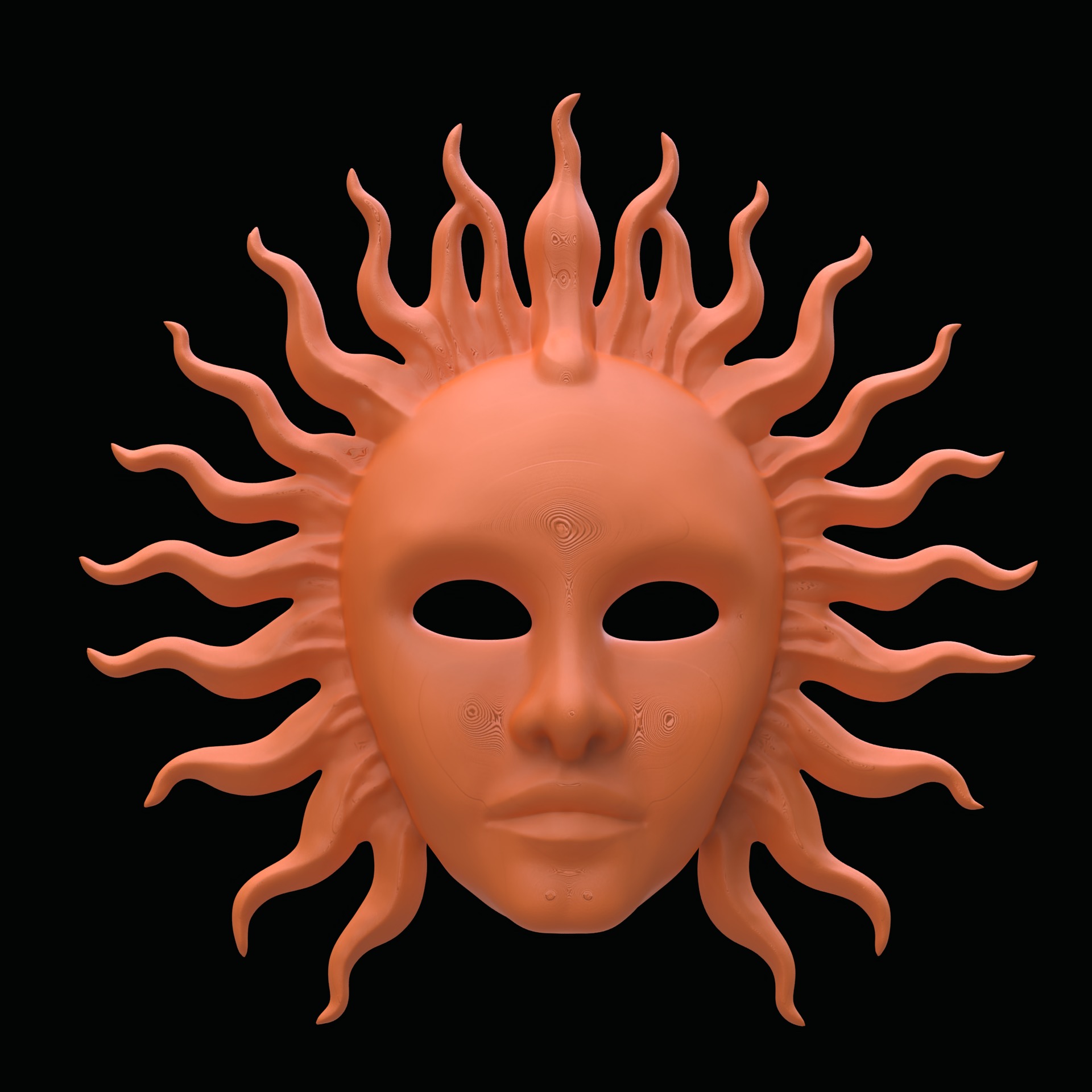 Sun mask - omasx 3D model 3D printable | CGTrader