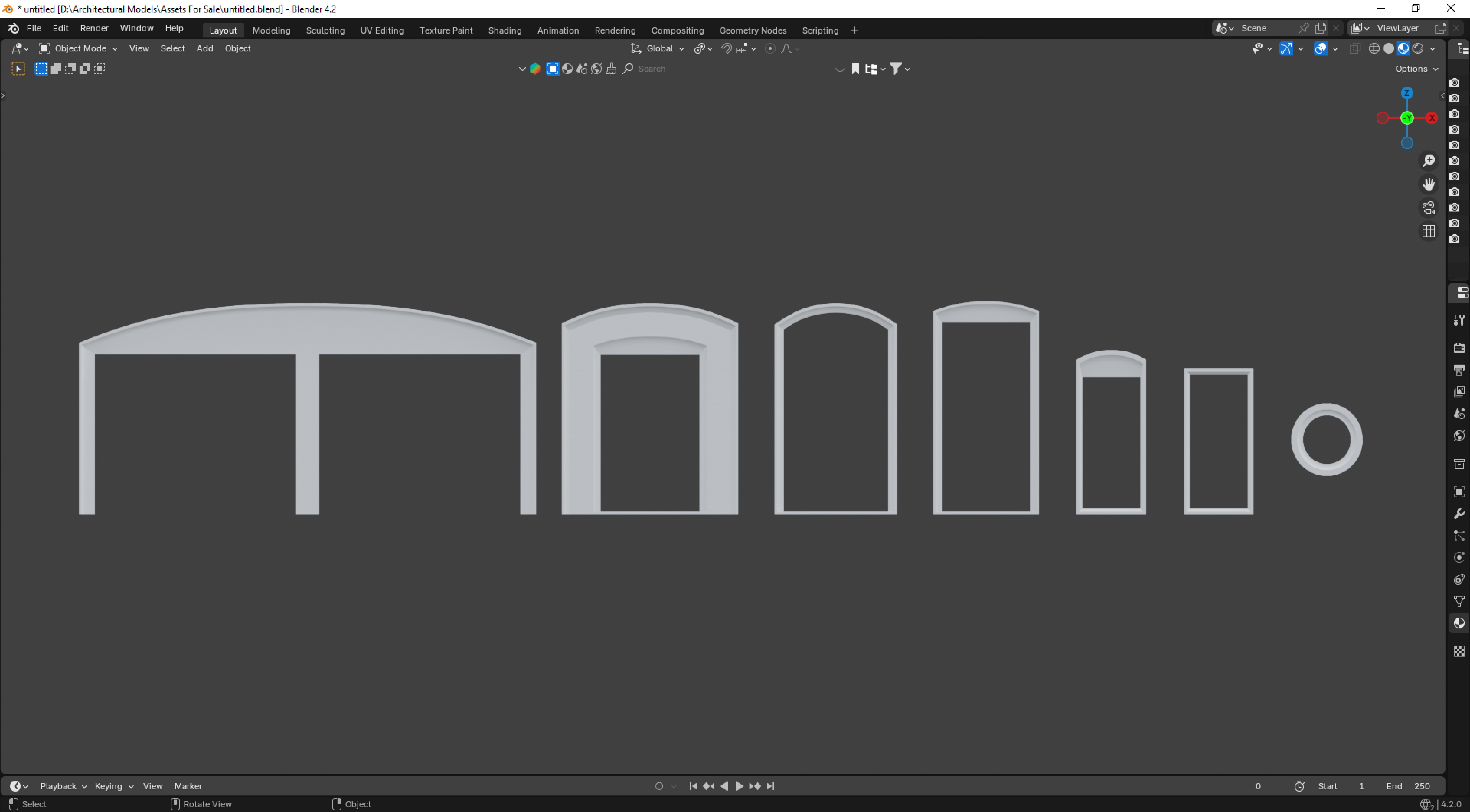 Architectural Arches free 3D model | CGTrader