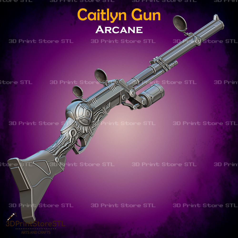 Caitlyn Gun Cosplay Arcane - STL File 3D model 3D printable | CGTrader