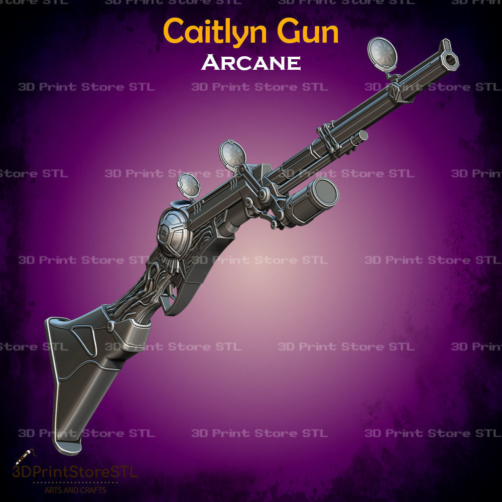 Caitlyn Gun Cosplay Arcane - STL File 3D model 3D printable | CGTrader