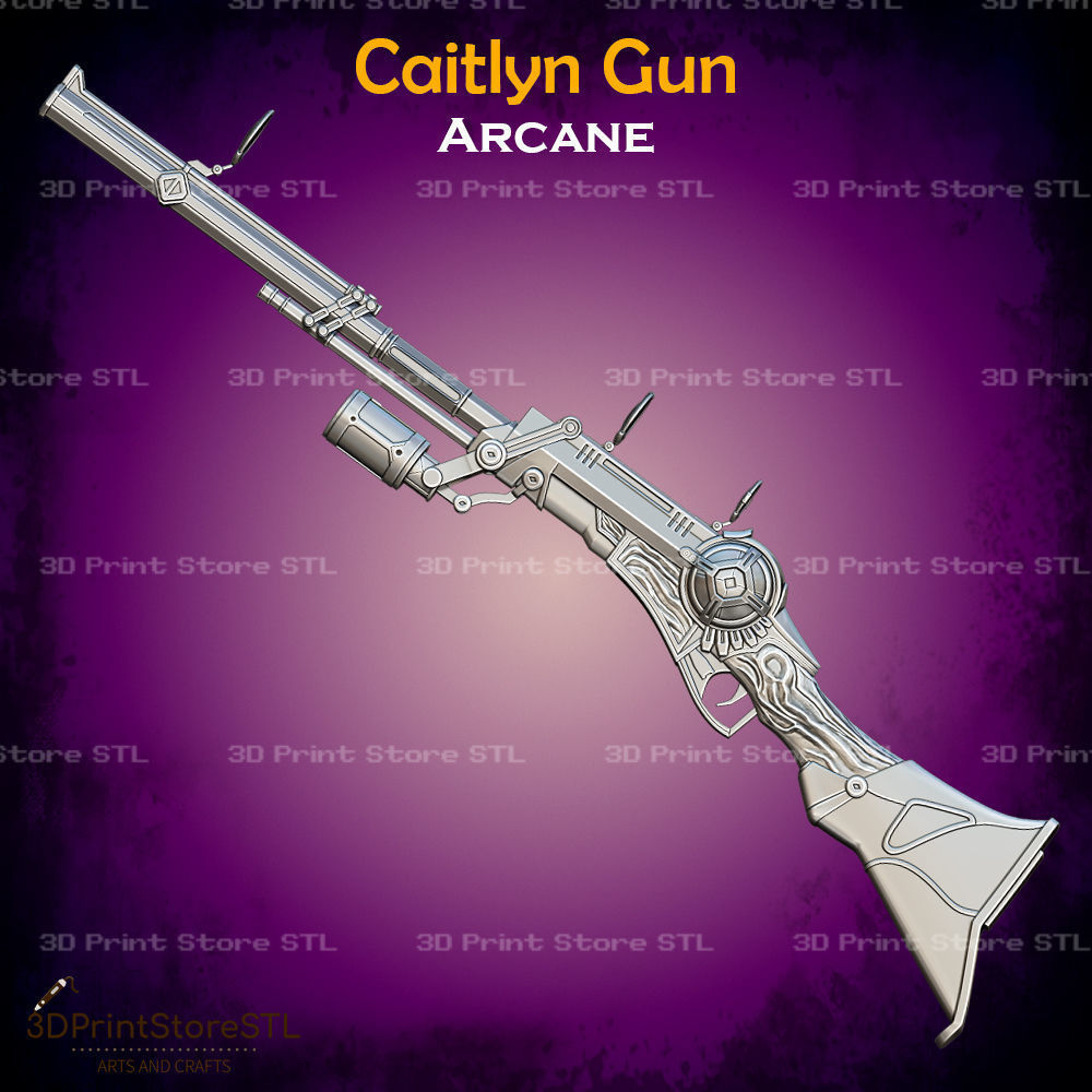 Caitlyn Gun Cosplay Arcane - STL File 3D model 3D printable | CGTrader