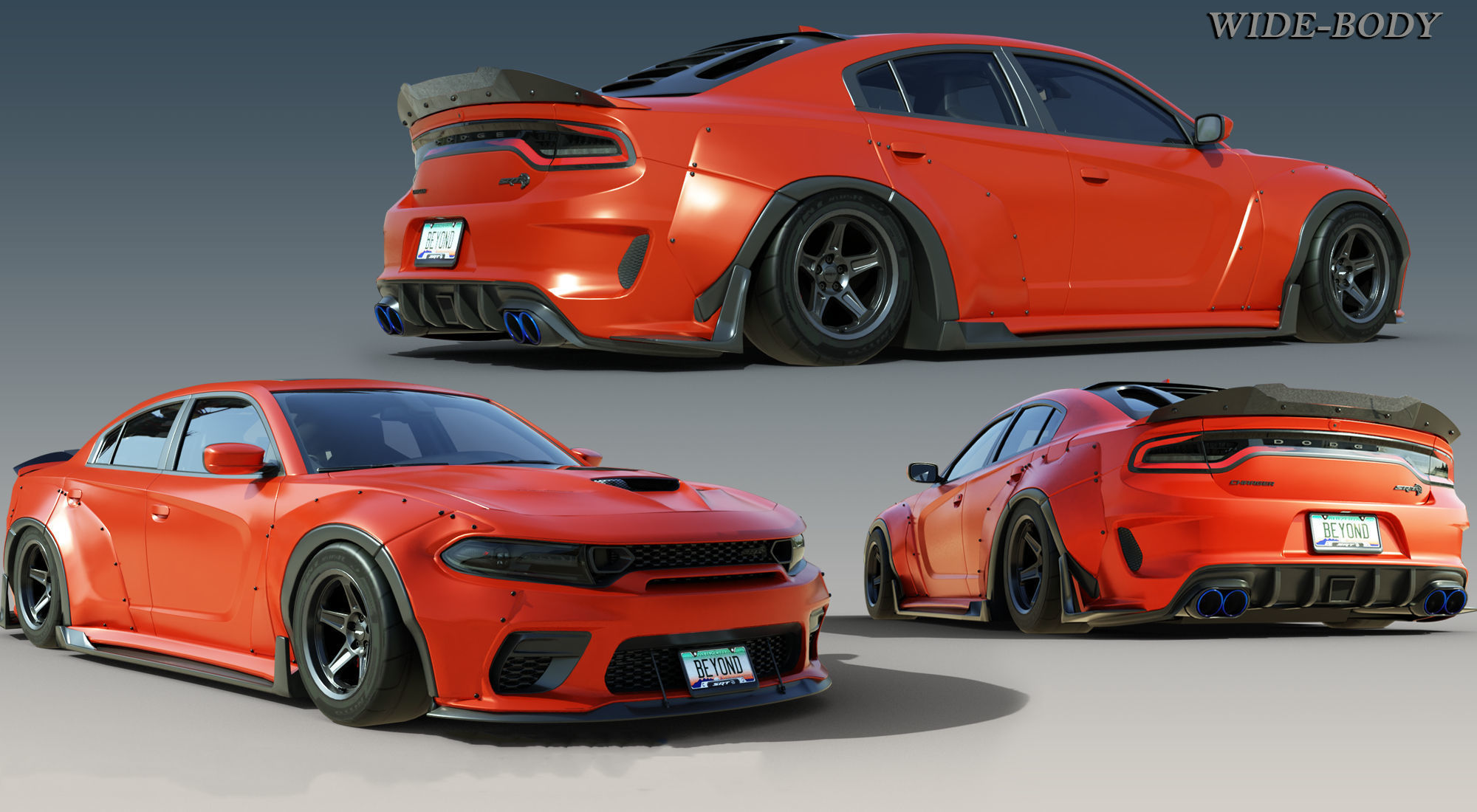 Dodge Charger SRT Hellcat WideBody 3D model | CGTrader