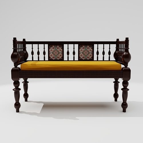 Antique Sofa Bench 3D model | CGTrader