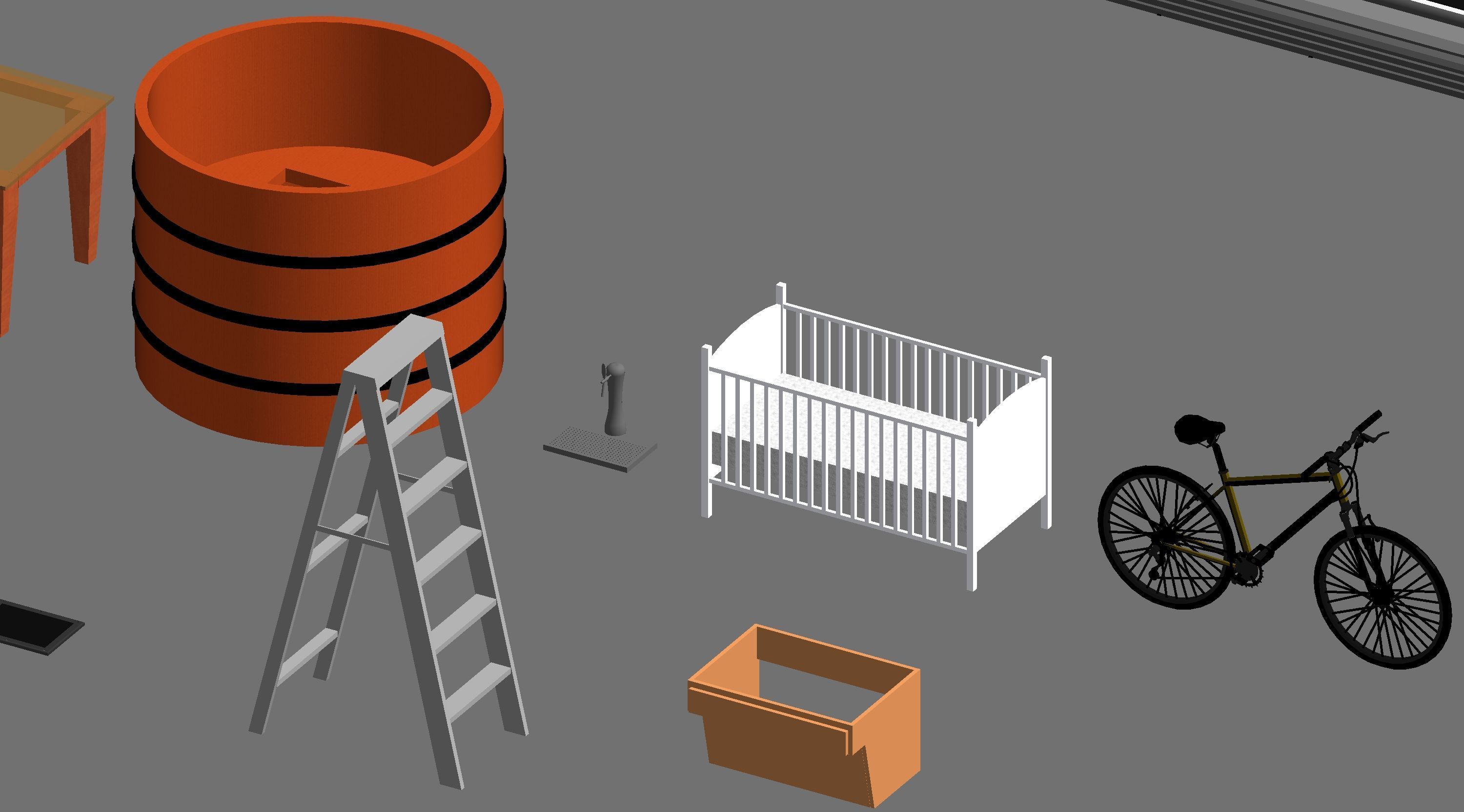 Outdoor Furniture Revit Family Parameter 3D model | CGTrader