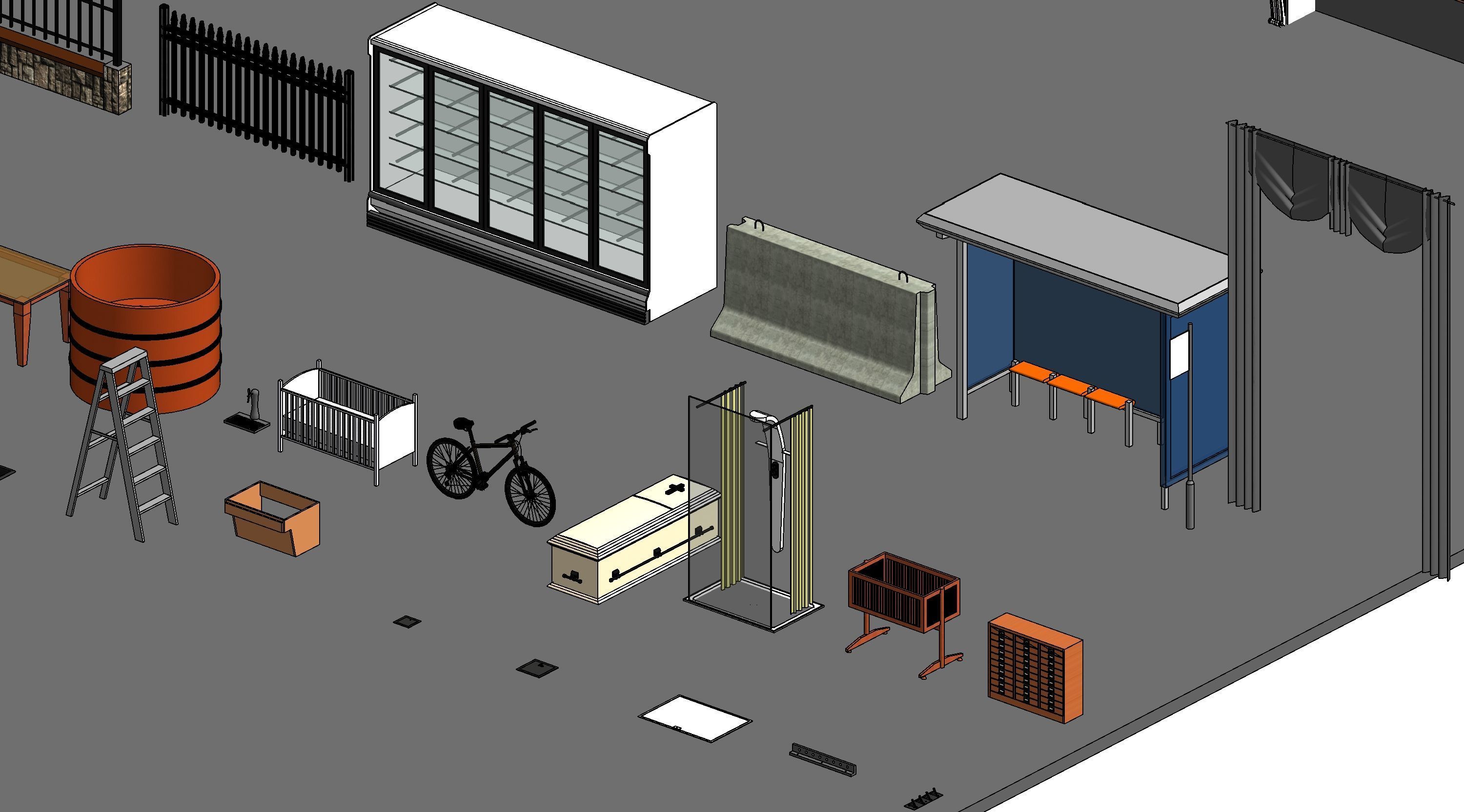 Outdoor Furniture Revit Family Parameter 3D model | CGTrader