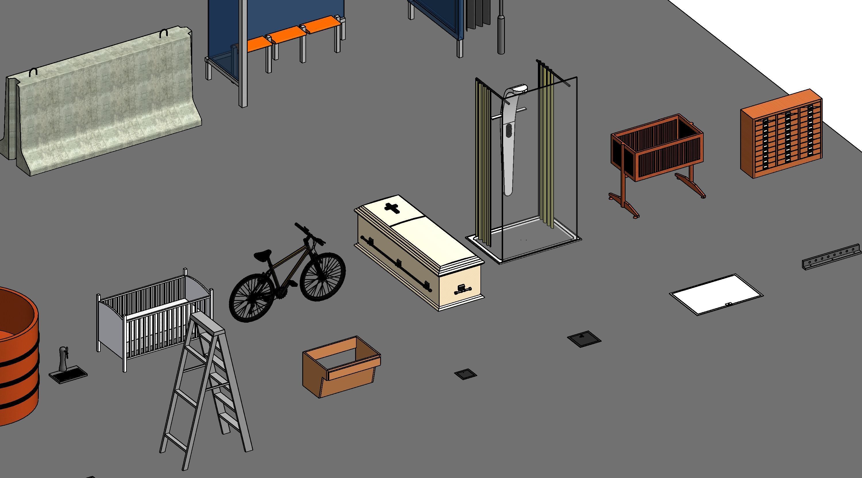 Outdoor Furniture Revit Family Parameter 3D model | CGTrader