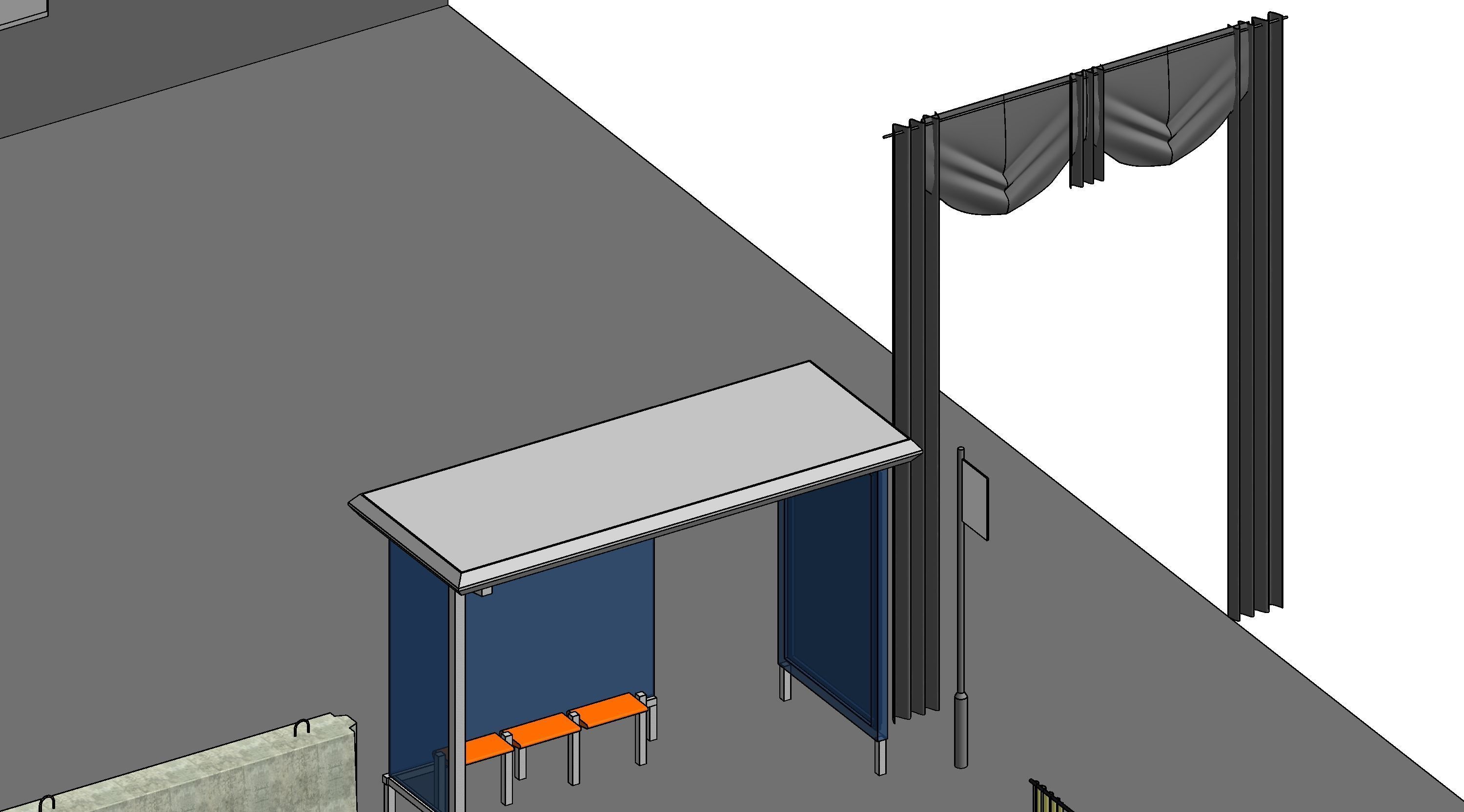 Outdoor Furniture Revit Family Parameter 3D model | CGTrader