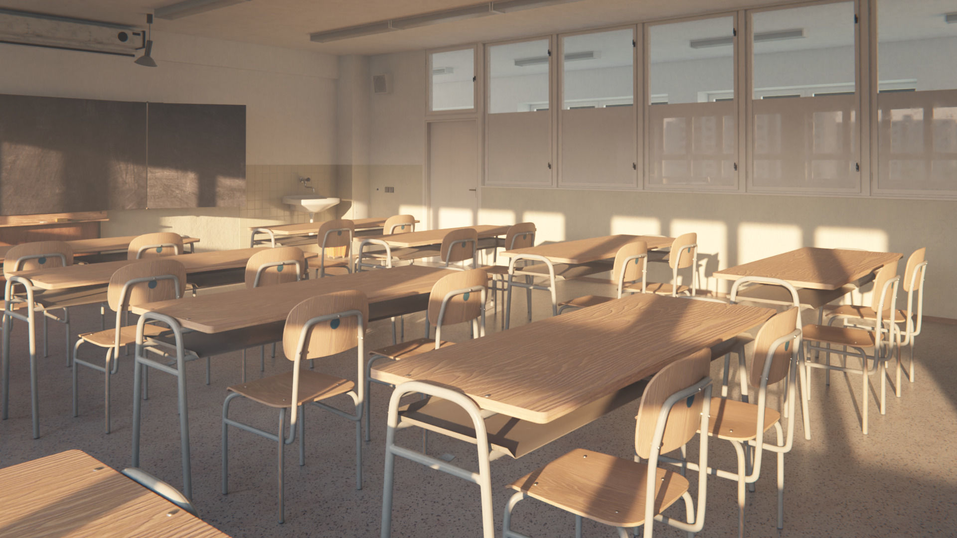 Soviet era classroom 3D model | CGTrader
