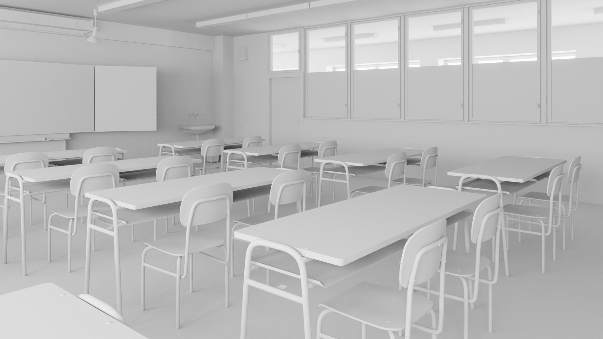 Soviet era classroom 3D model | CGTrader