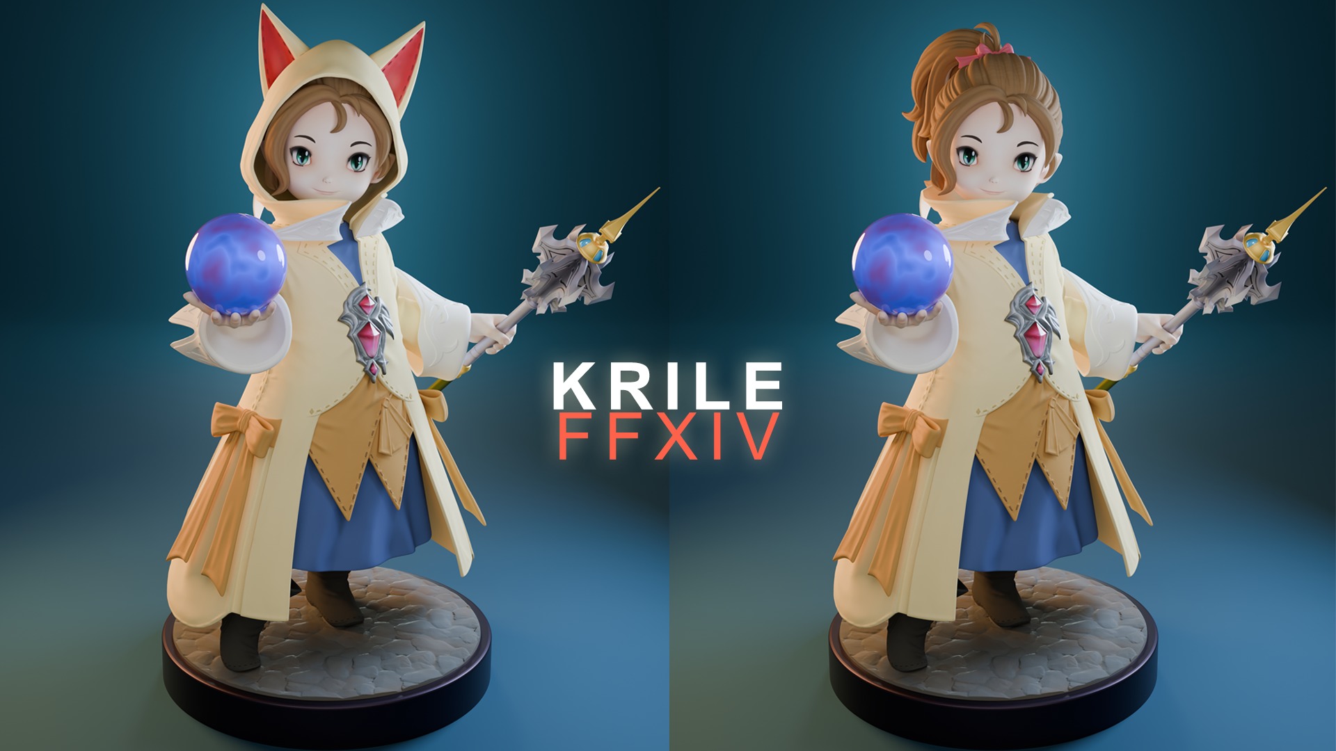 Krile - Final Fantasy XIV 3D model 3D printable | CGTrader