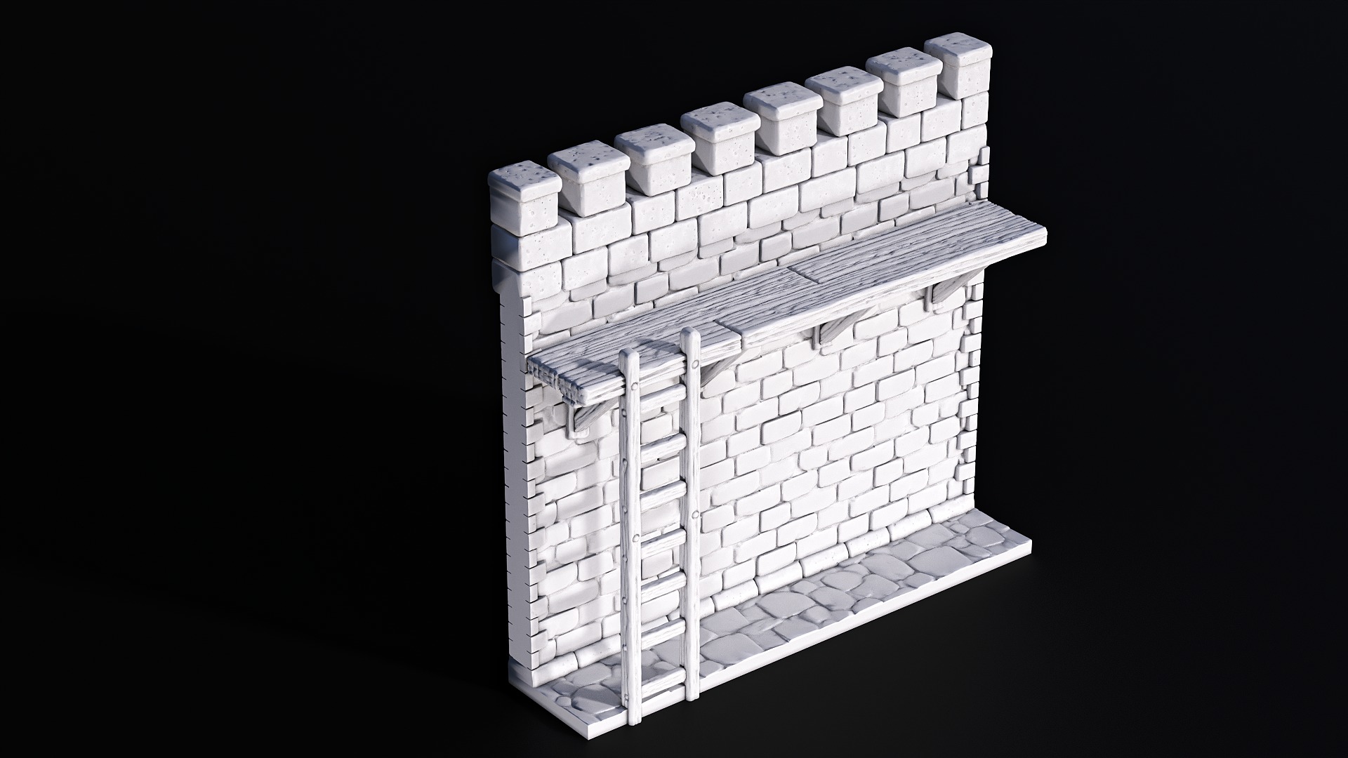 wall final 3D model 3D printable | CGTrader
