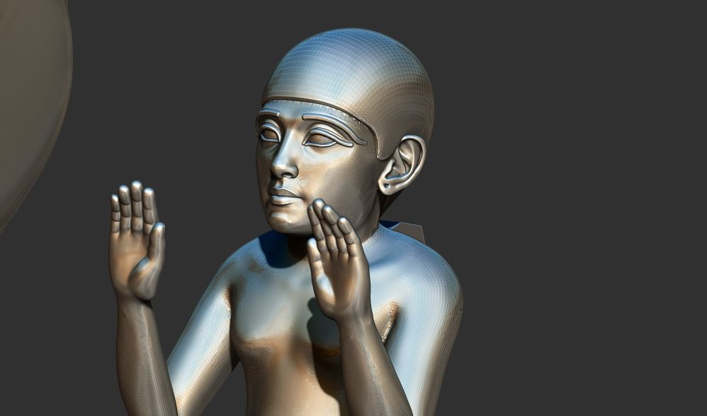 Statue of Thoth as Ibis with a Priest 3d printable model 3D model 3D printable | CGTrader