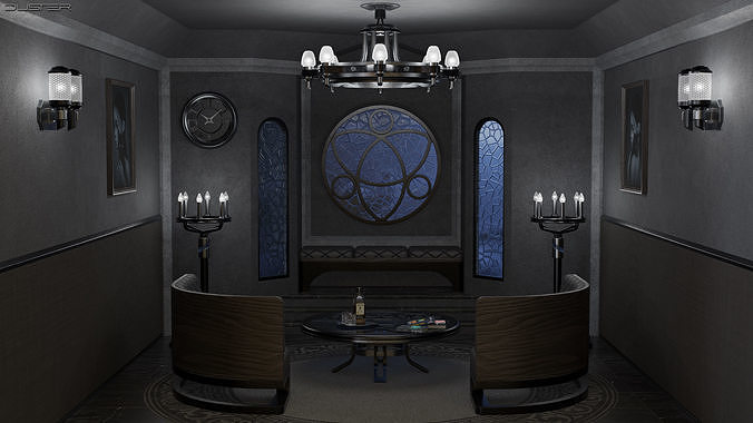 Modern Gothic Room 3D model | CGTrader