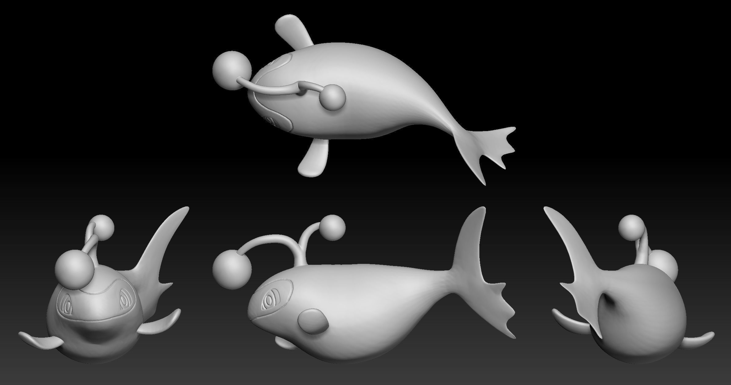 Pokemon Chinchou Lanturn 3D model 3D printable | CGTrader