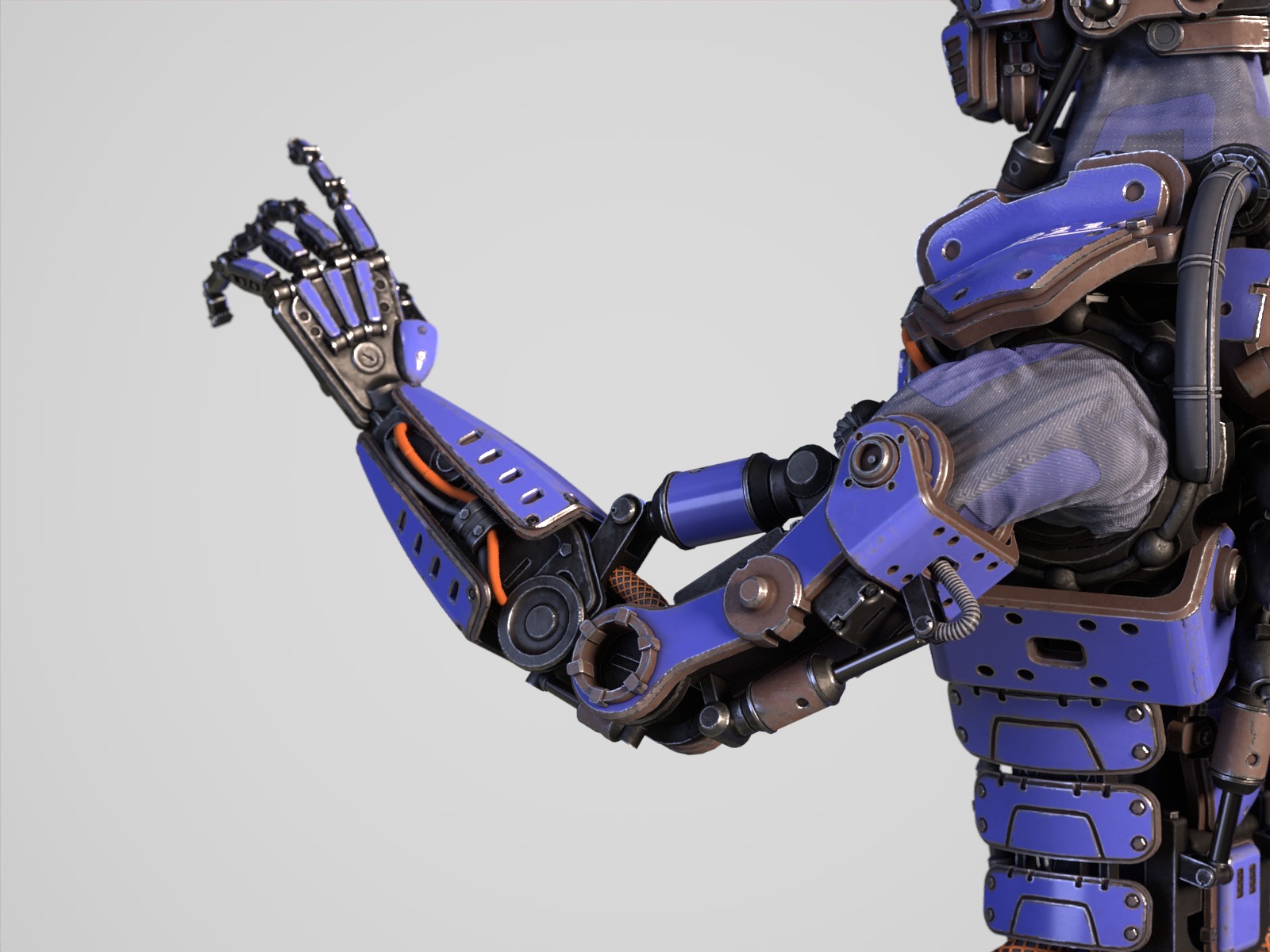 Highly detailed robot model 3D model animated rigged | CGTrader