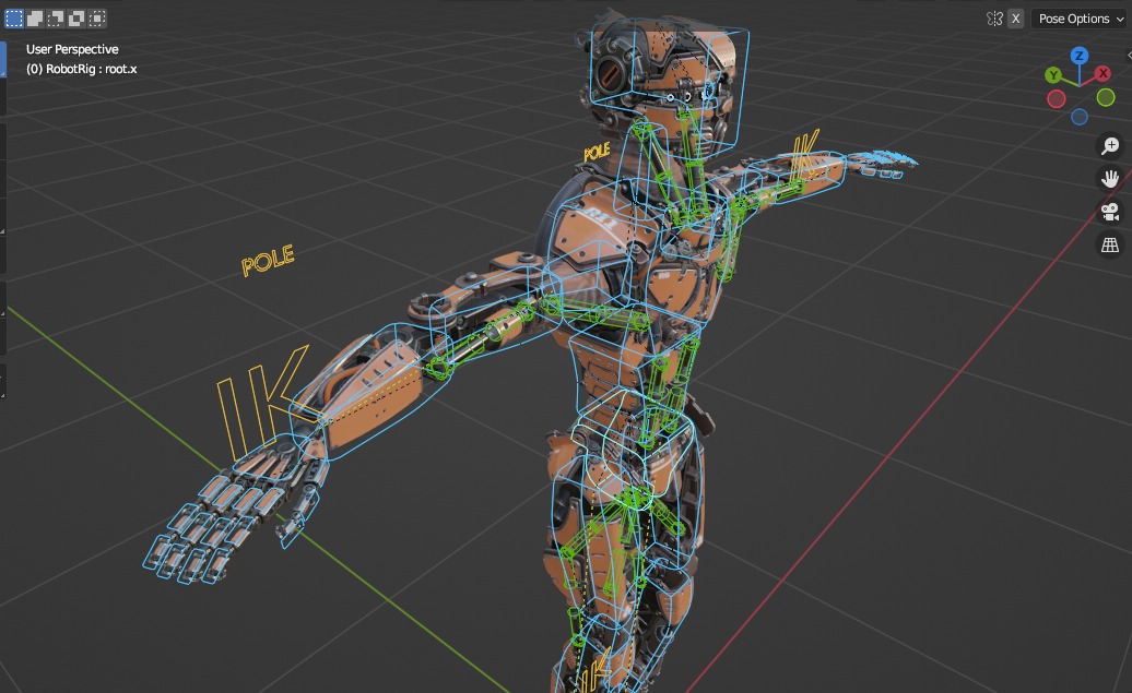 Highly detailed robot model 3D model animated rigged | CGTrader