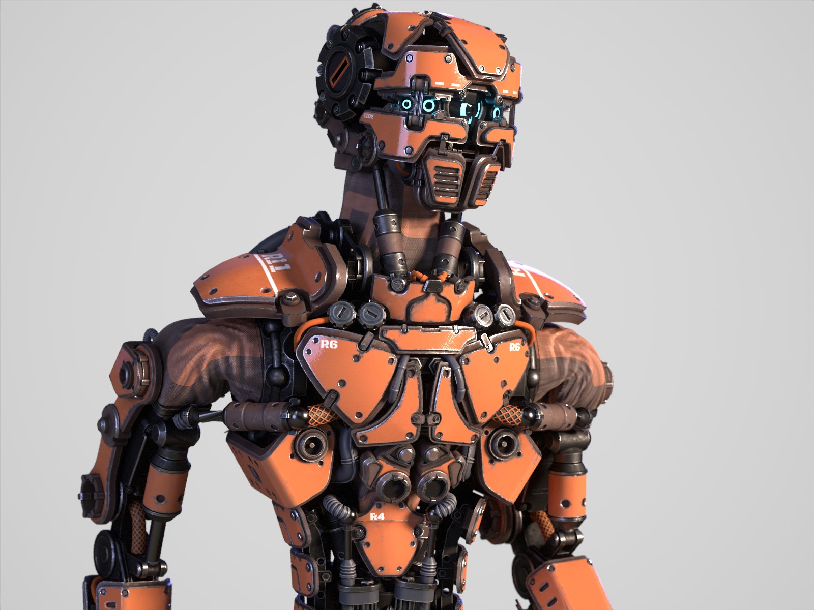 Highly detailed robot model 3D model animated rigged | CGTrader