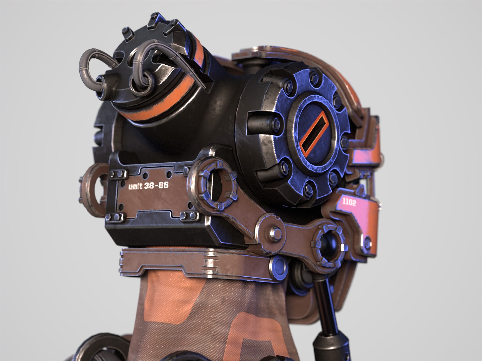 Highly detailed robot model 3D model animated rigged | CGTrader