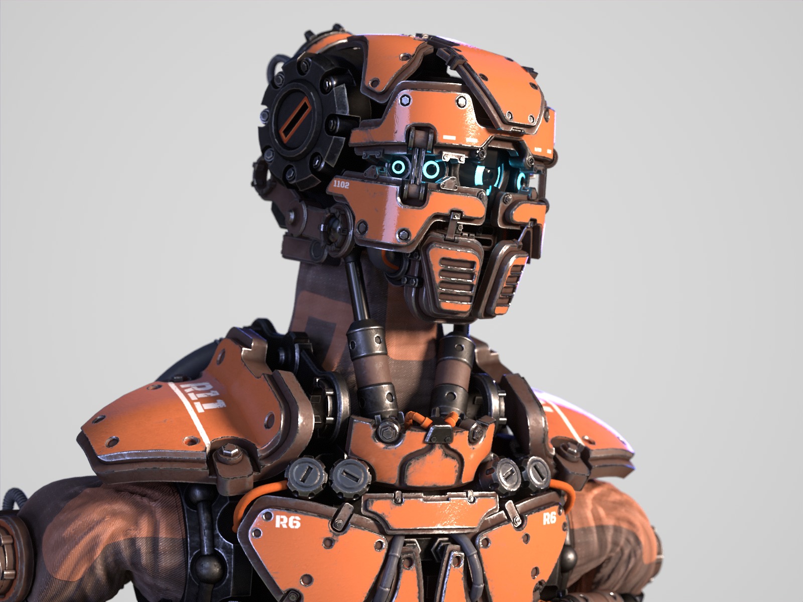 Highly detailed robot model 3D model animated rigged | CGTrader