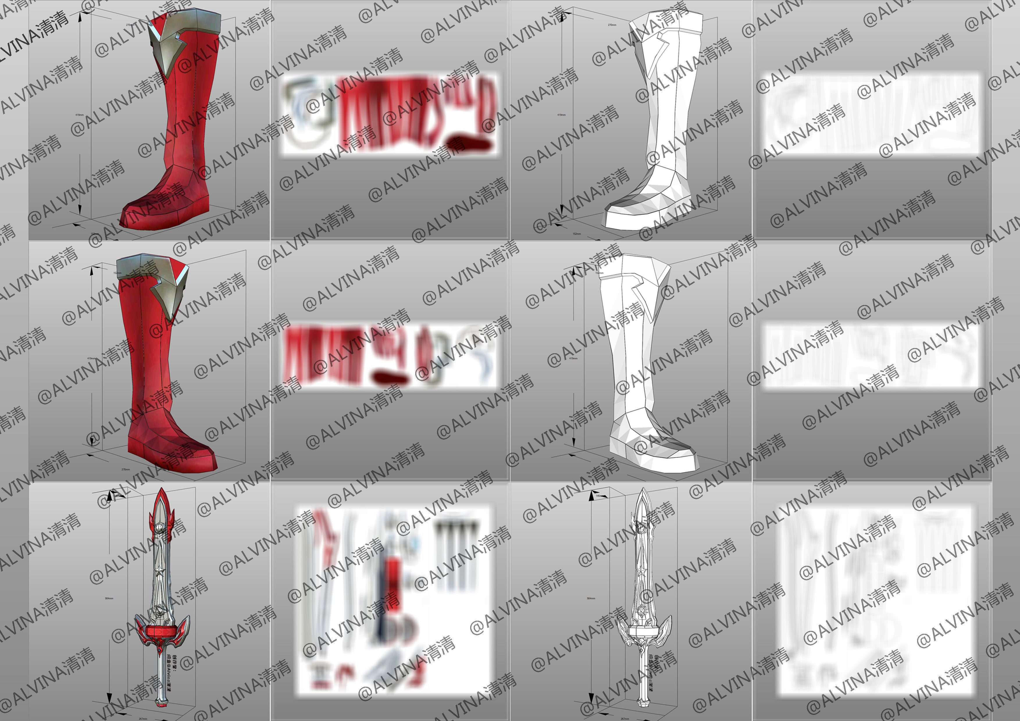 3D model Ultraman Taiga Tri-Strium Armor - DIY Cosplay Pepakura Foam VR ...