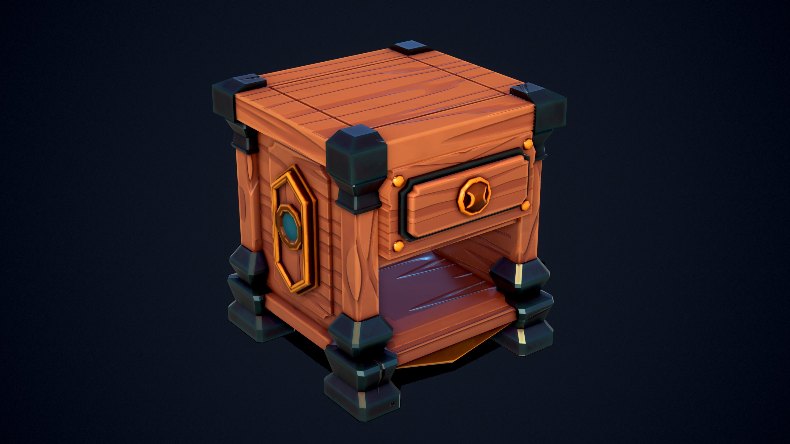 3D model Stylized Commode - Lowpoly and Gameready VR / AR / low-poly ...