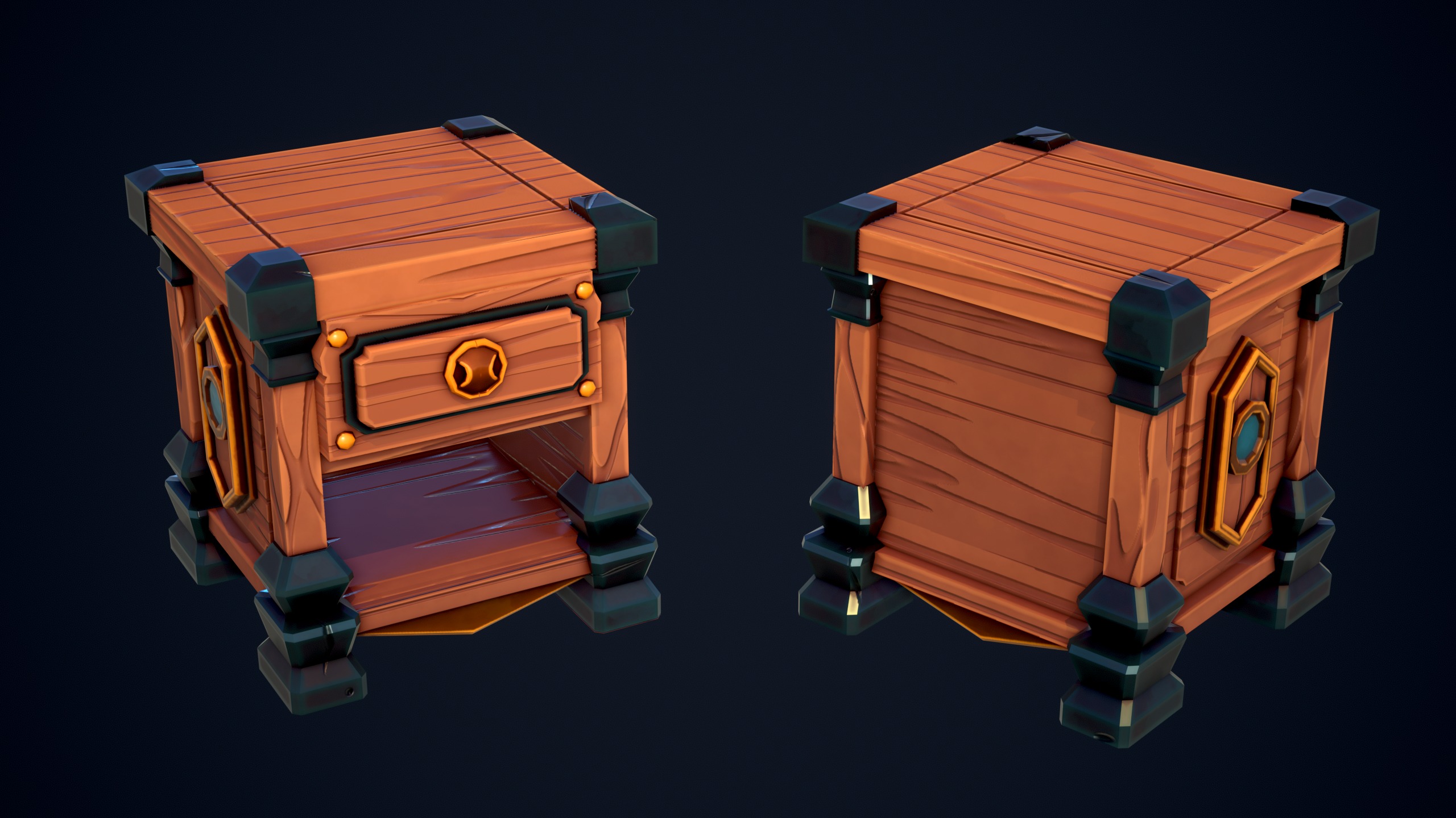 3D model Stylized Commode - Lowpoly and Gameready VR / AR / low-poly ...
