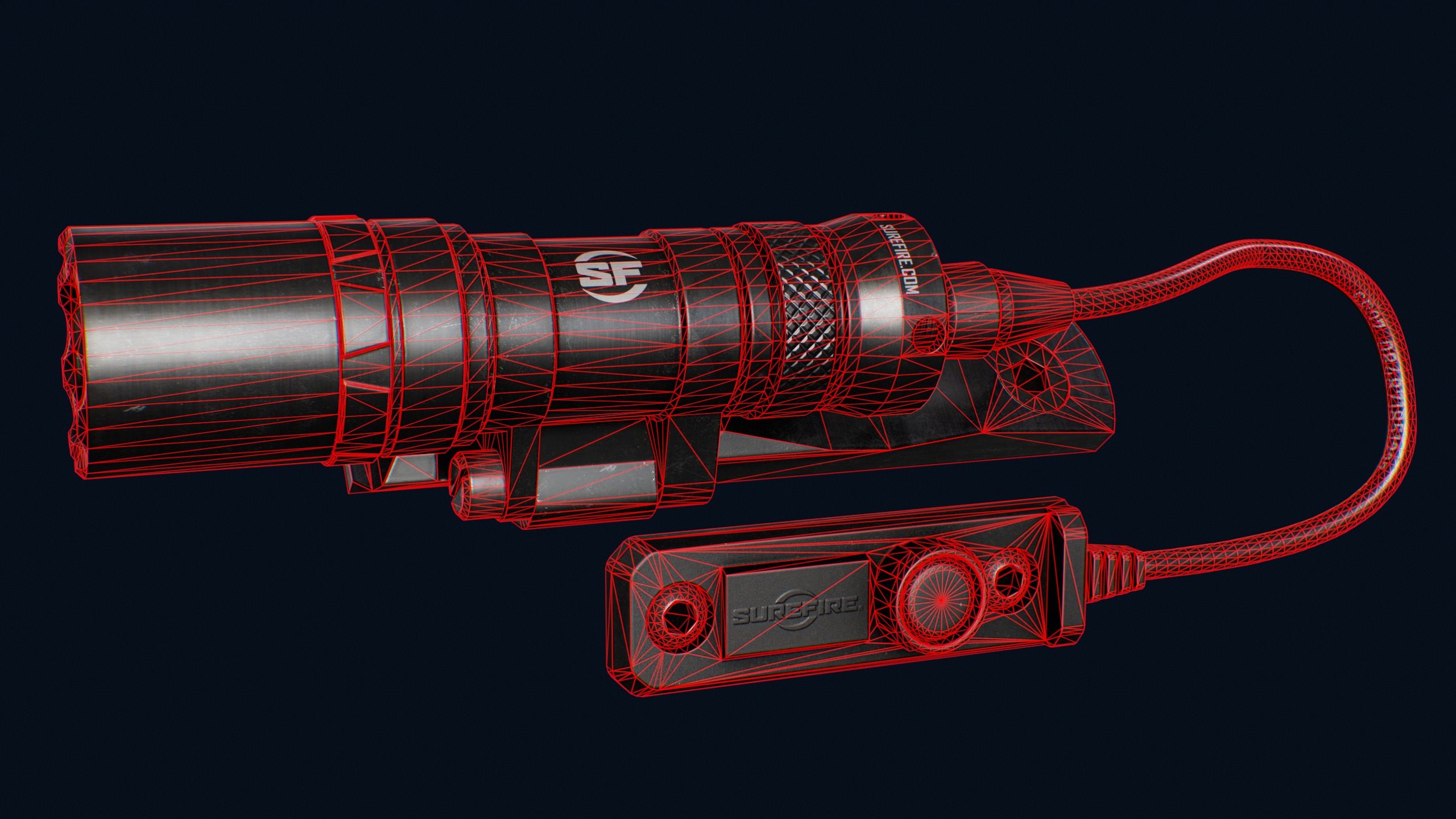 3D model SureFire Flashlight Weapon Attachment VR / AR / low-poly ...