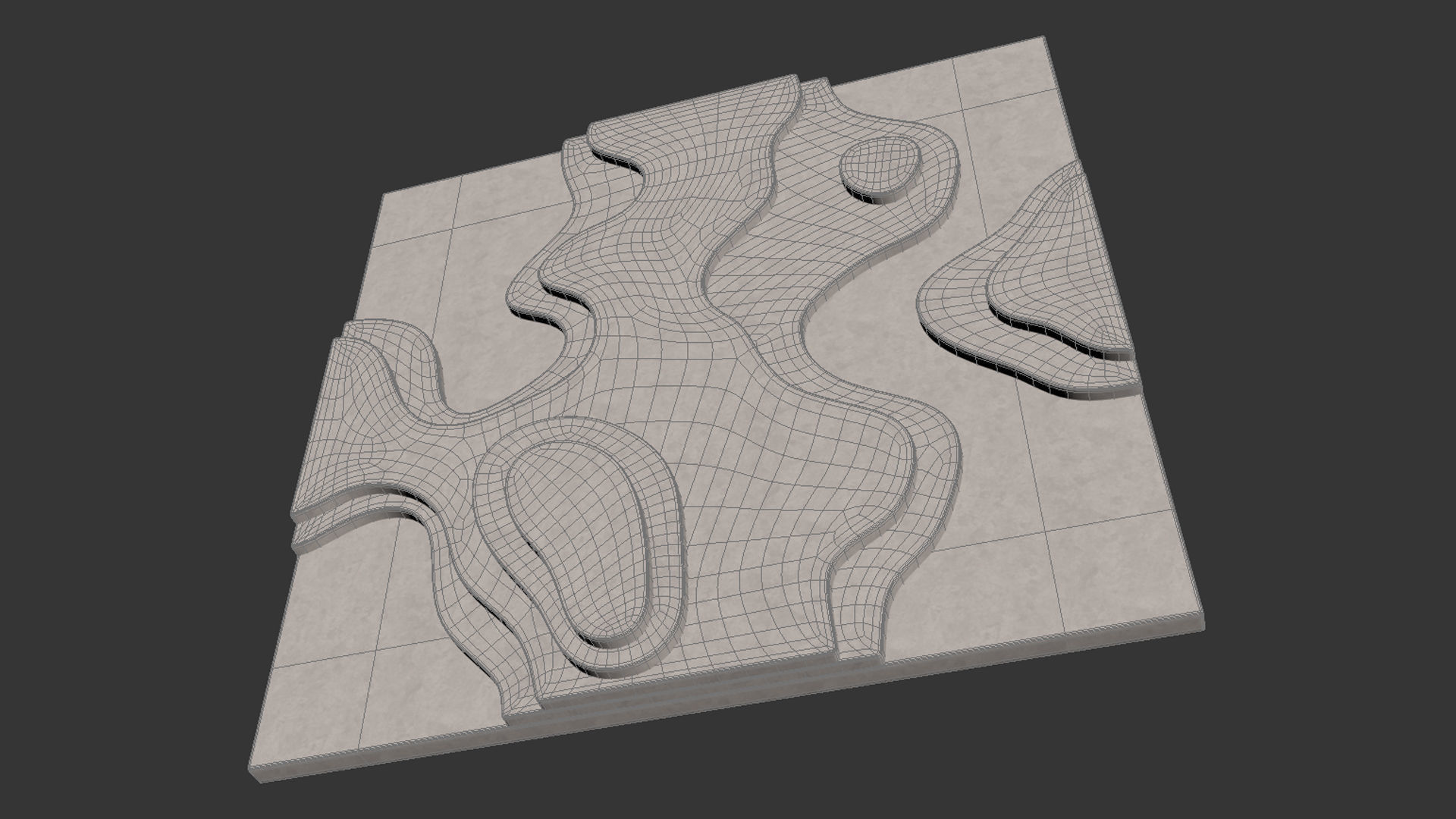 Earth Acoustic Wall Panel Artwork by okk 3D model | CGTrader