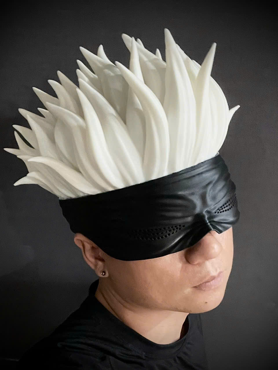 Gojo Saturo Eye Mask With Hair - jujutsu Kaisen Cosplay 3D model 3D ...