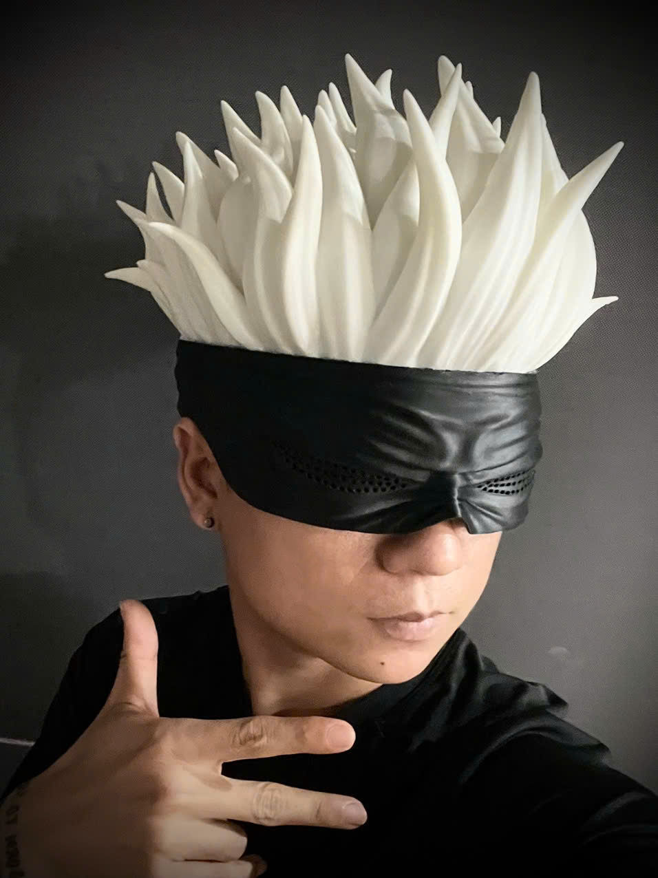 Gojo Saturo Eye Mask With Hair - jujutsu Kaisen Cosplay 3D model 3D ...