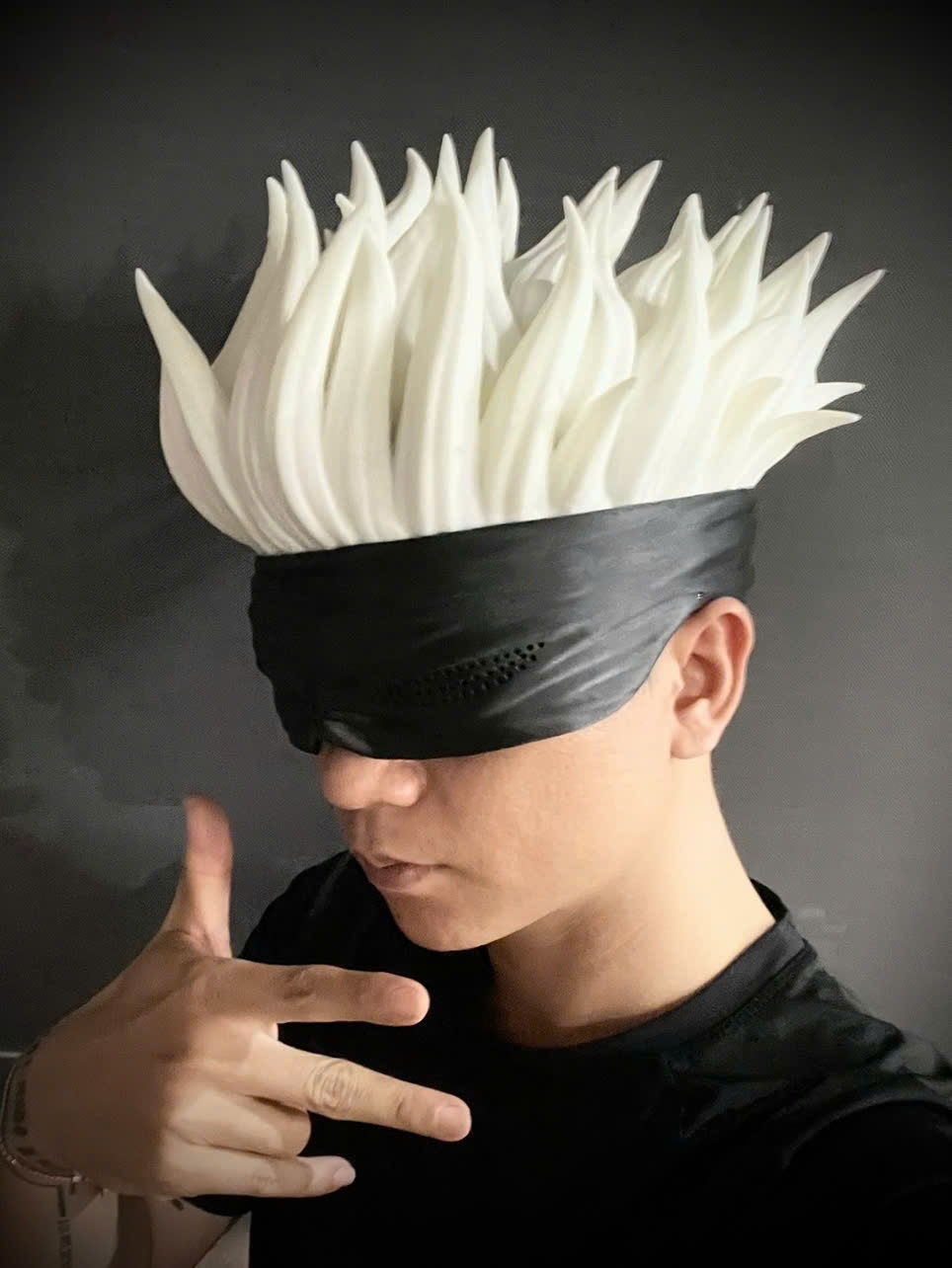 Gojo Saturo Eye Mask With Hair - jujutsu Kaisen Cosplay 3D model 3D ...